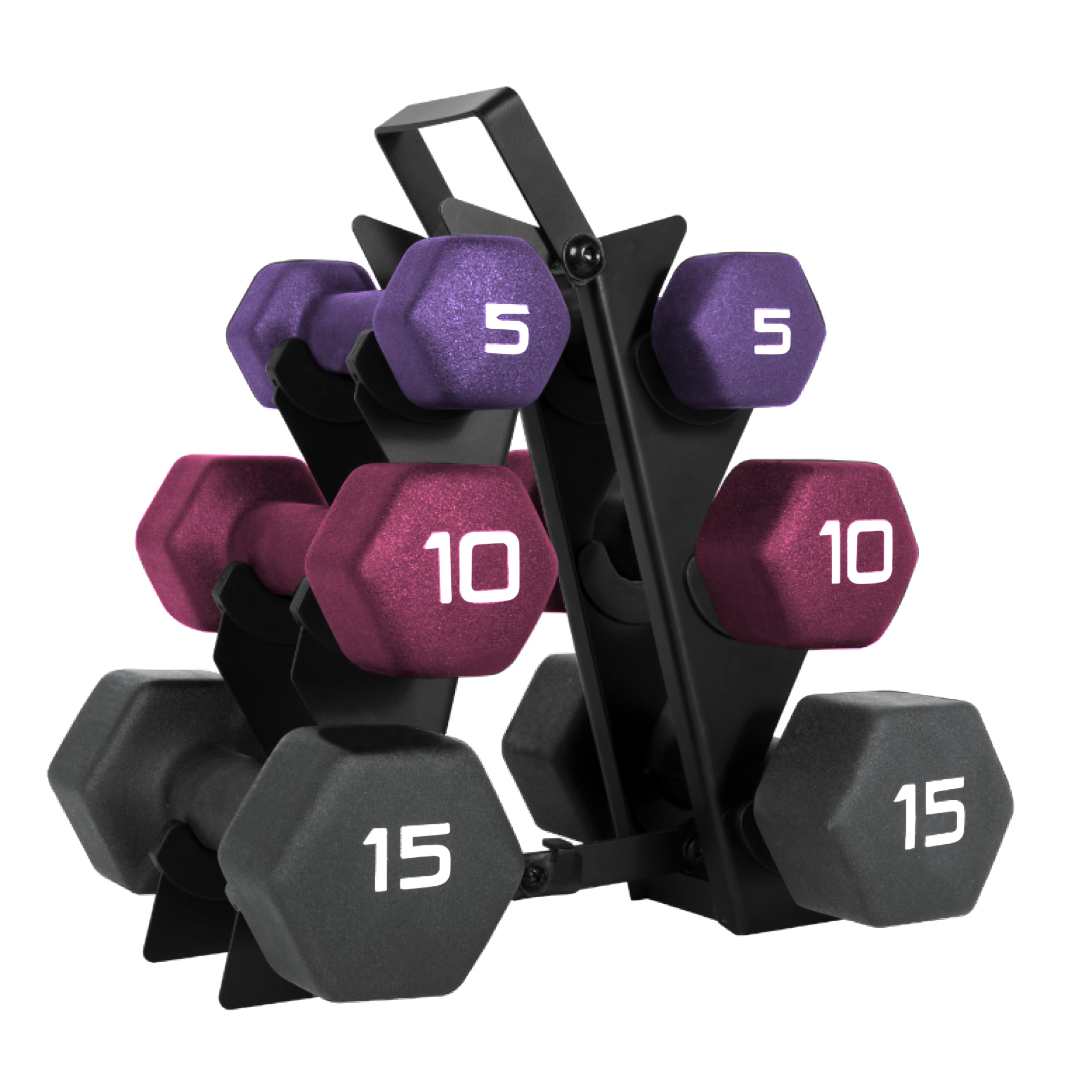Snapklik Cap Barbell 60 Lb Neoprene Hex Dumbbell Weight Set