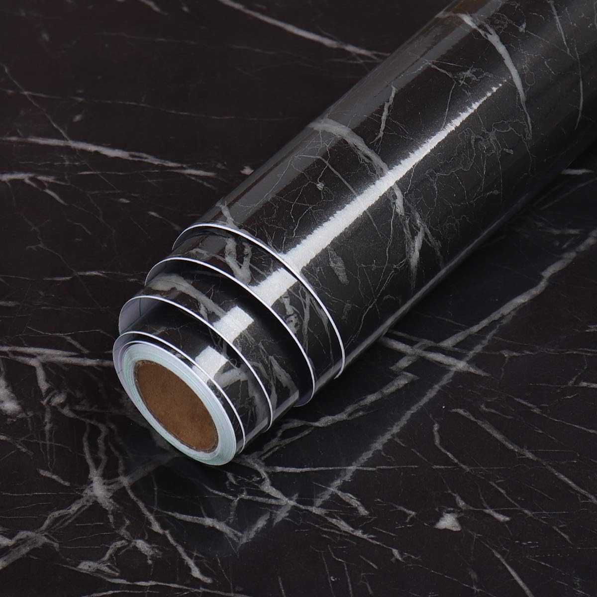Amazon.com: LaCheery Large Size 36"x160" Black Marble Contact Paper ...