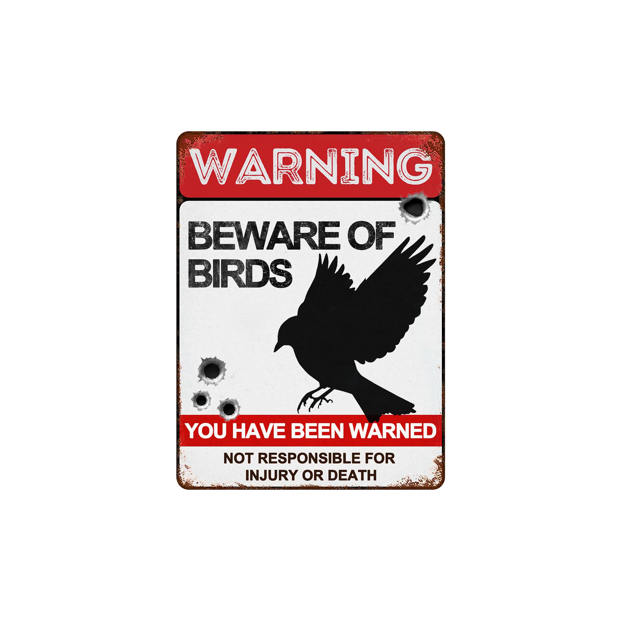 Amazon.com : BAIWIFE Beware of Bird Signs 8"x12" Vintage Metal Warning ...