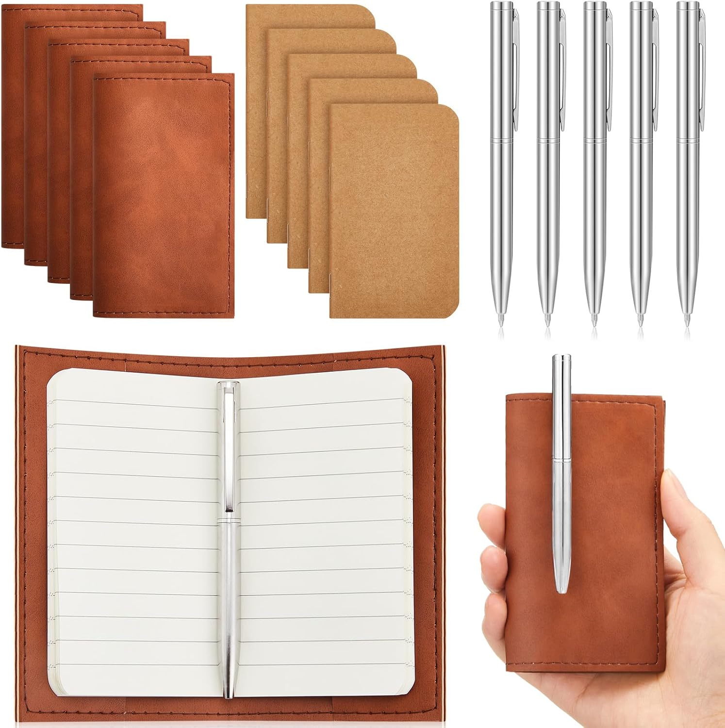 Amazon.com : Outus 15 Pcs Small Pocket Notebook Set Includes 5 Pcs Mini ...