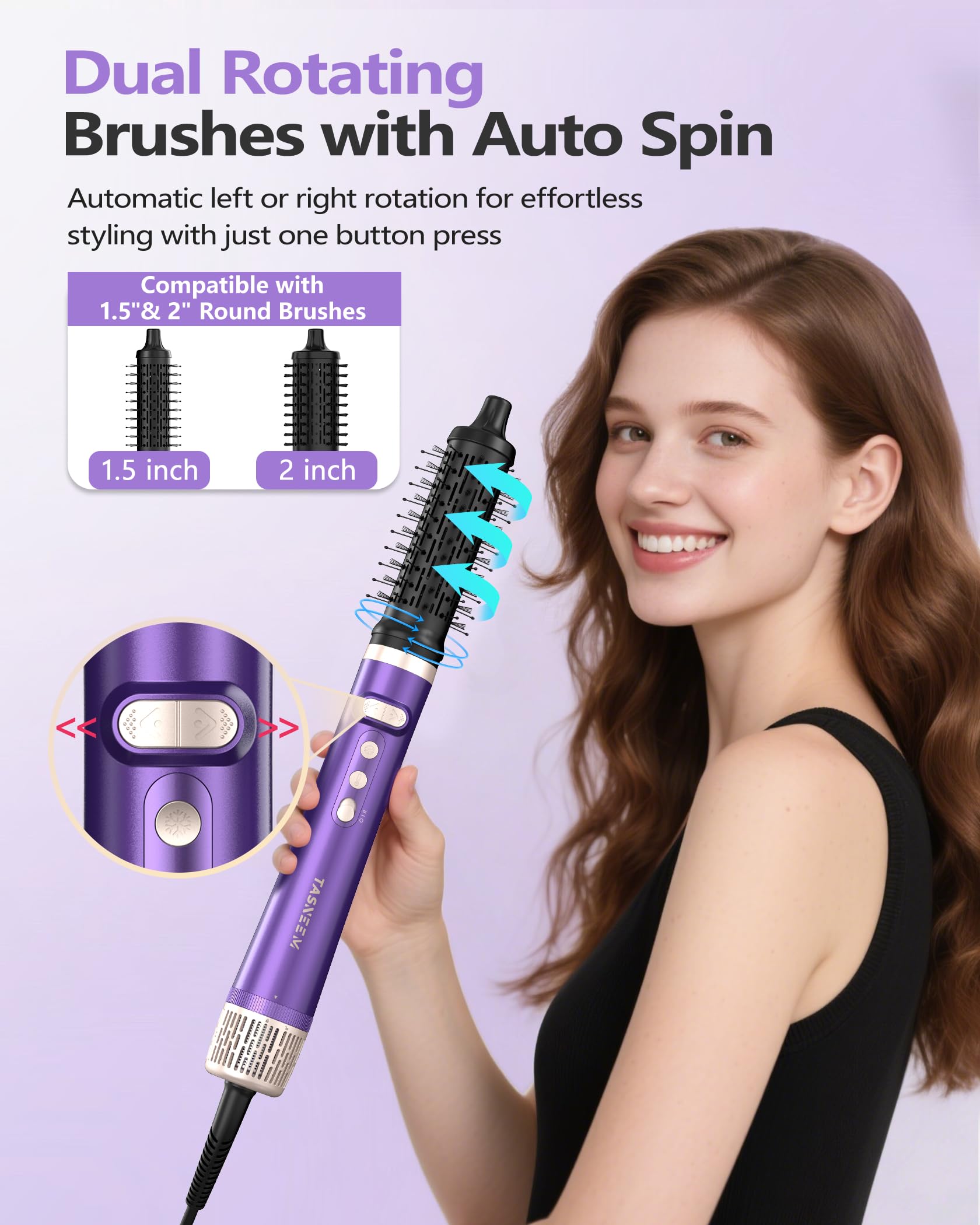 Snapklik.com : TASNEEM 7 In 1 Hot Air Brush & Rotating Hair Dryer Brush ...