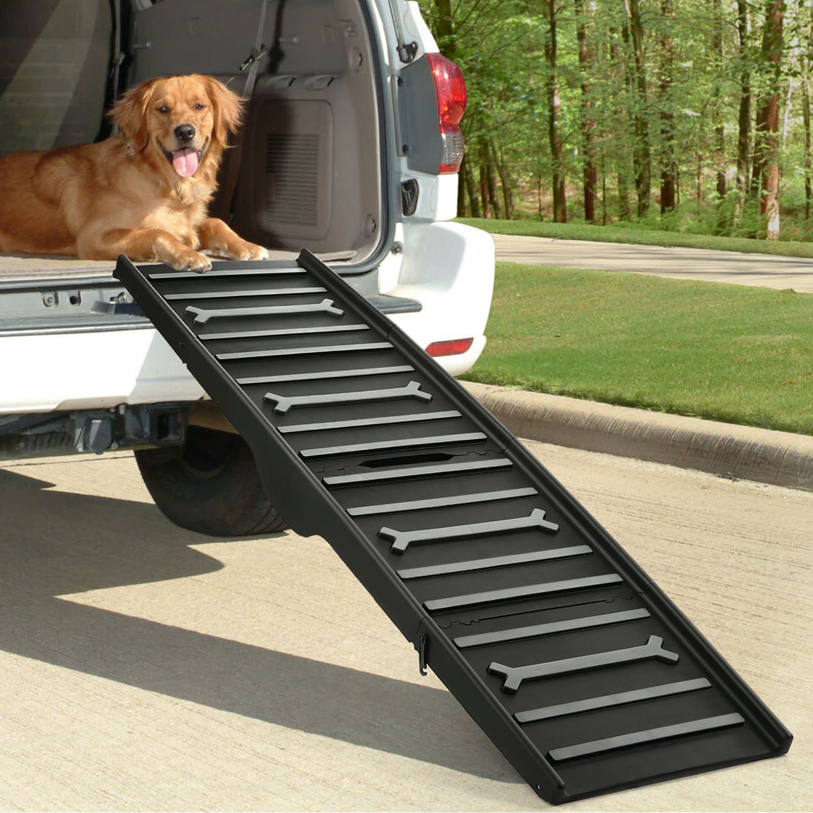 Pet Scene Dog Ramp Stair Folding Pet Puppy Cat Aluminium Step Canine ...