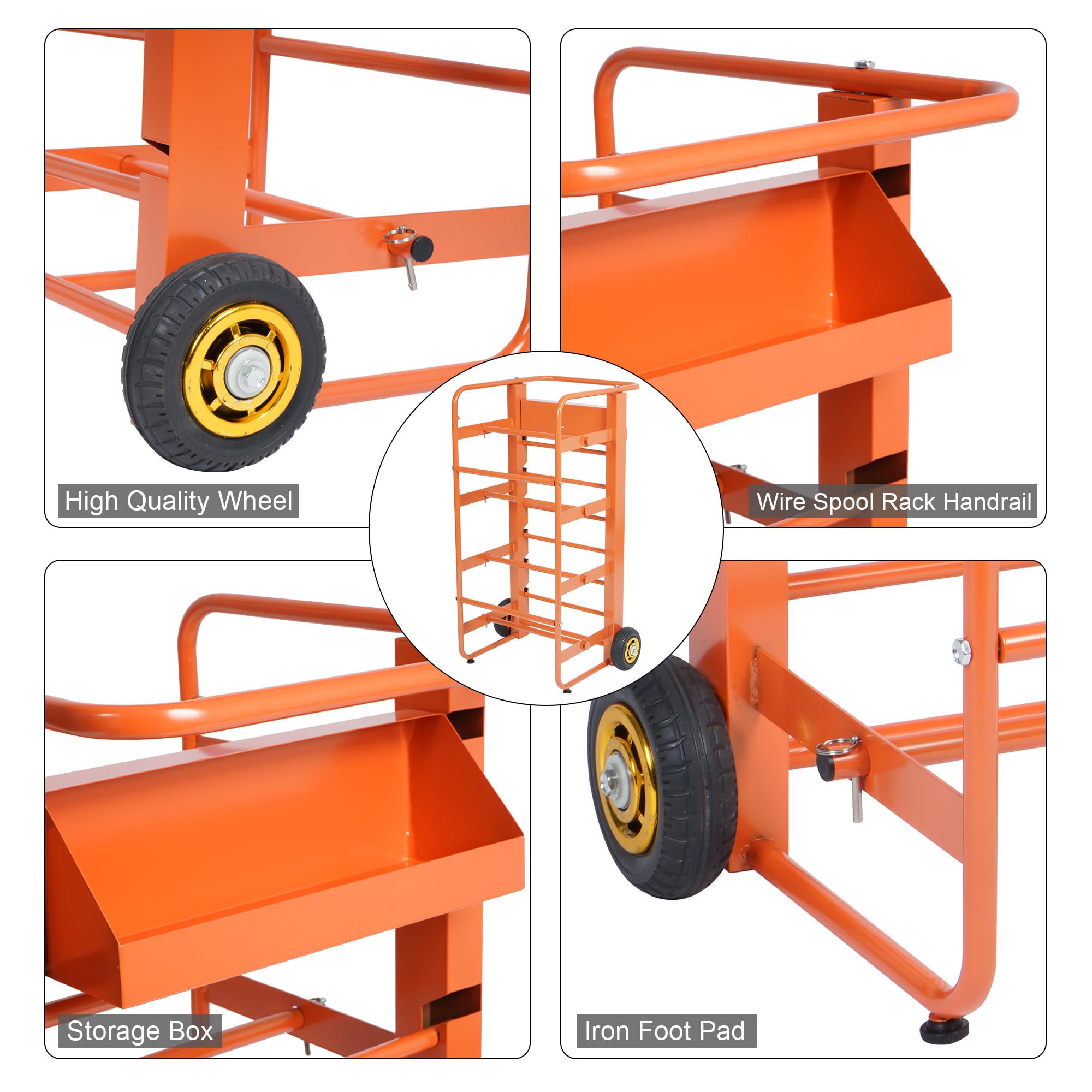 Snapklik.com : Ikare Wire Spool Rack, Cable Caddy Heavy Duty Multi ...