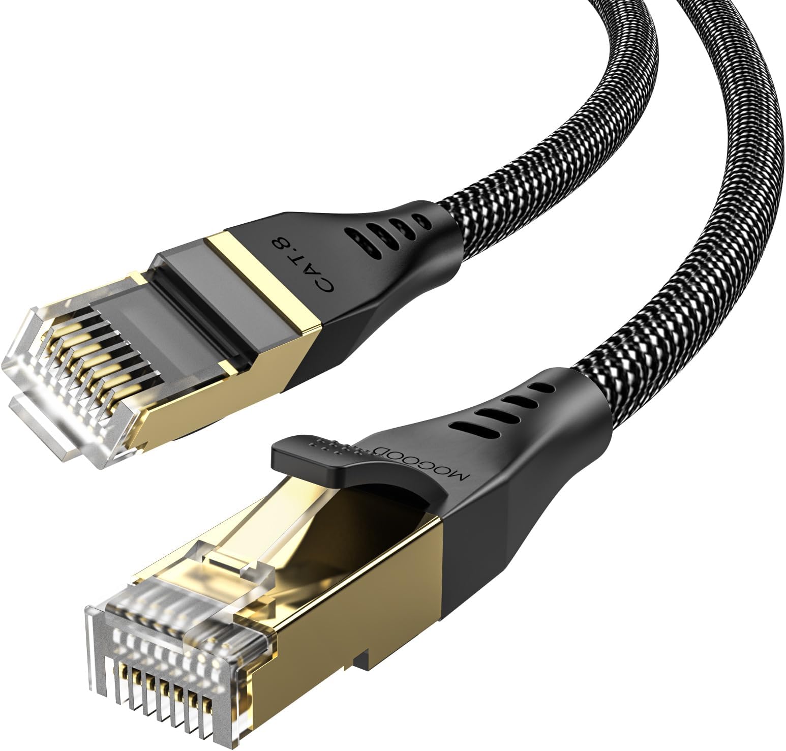 Amazon.co.jp: LANケーブル 1M CAT8 Soohut メッシュ LANケーブル カテゴリー8 高速40Gbps ...