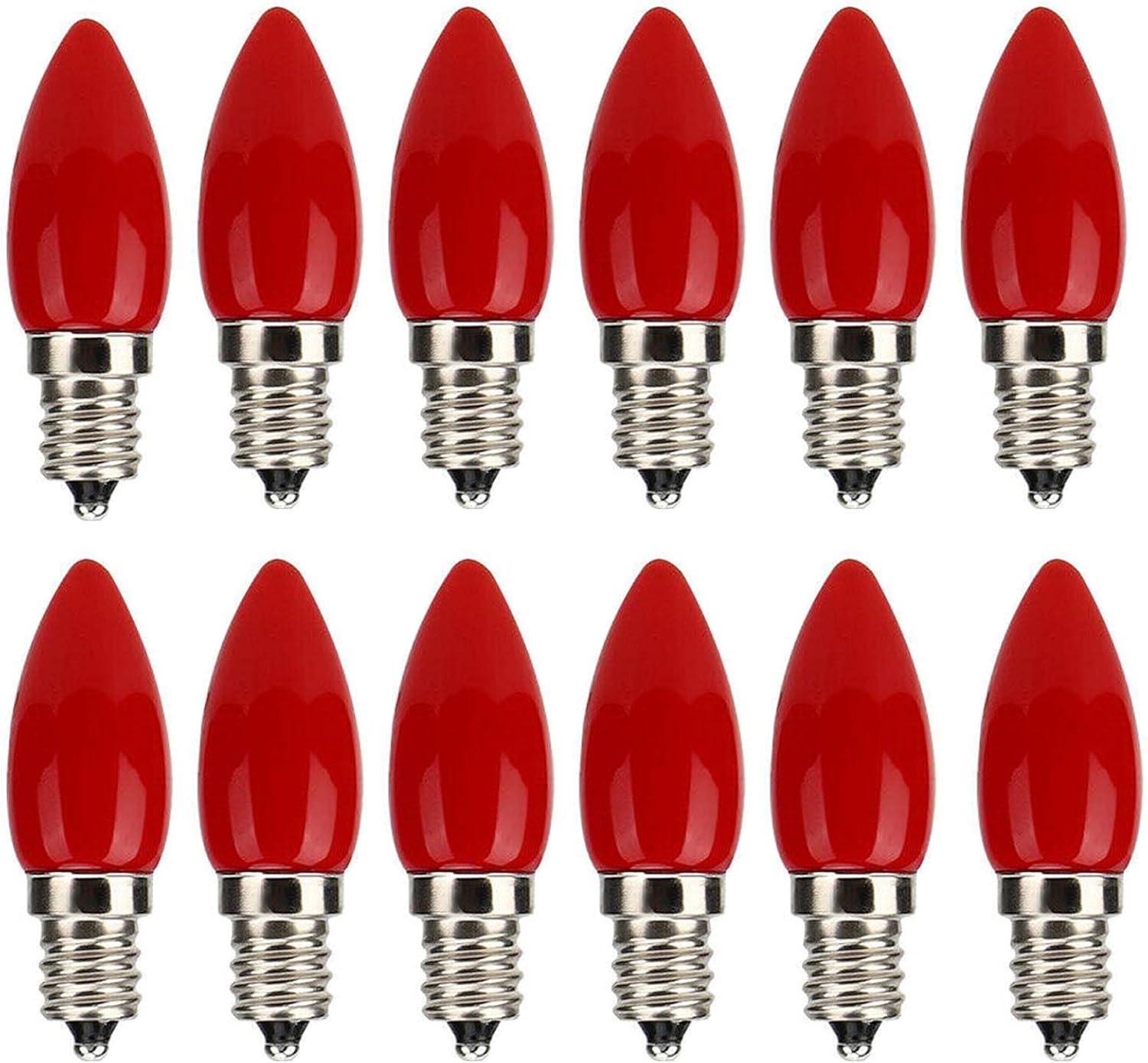 YDJoo LED Red Replacement Bulb 1W Red Color Candelabra Light Bulbs 110V ...