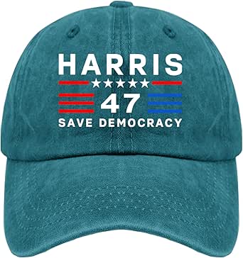 Amazon.com: Harris 47 Save Democracy Hat Harris Hat para hombre y mujer ...
