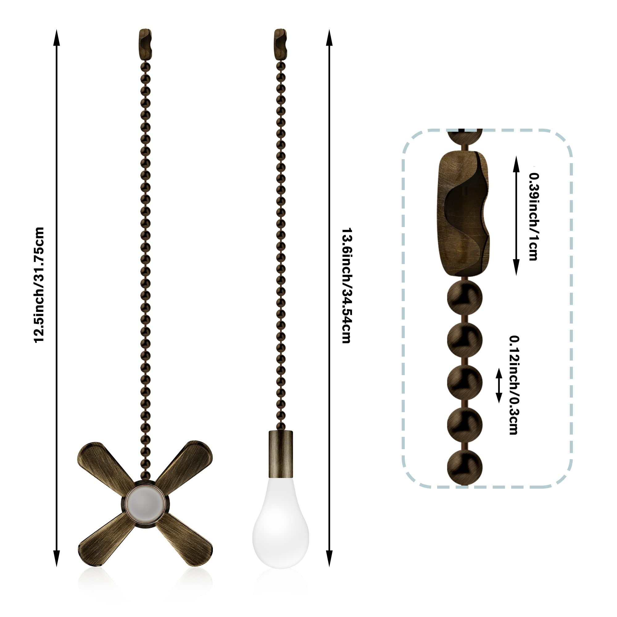 Pull Chain Ceiling Fan Accessories AIIGOU Ceiling Fan Pull Chains With ...