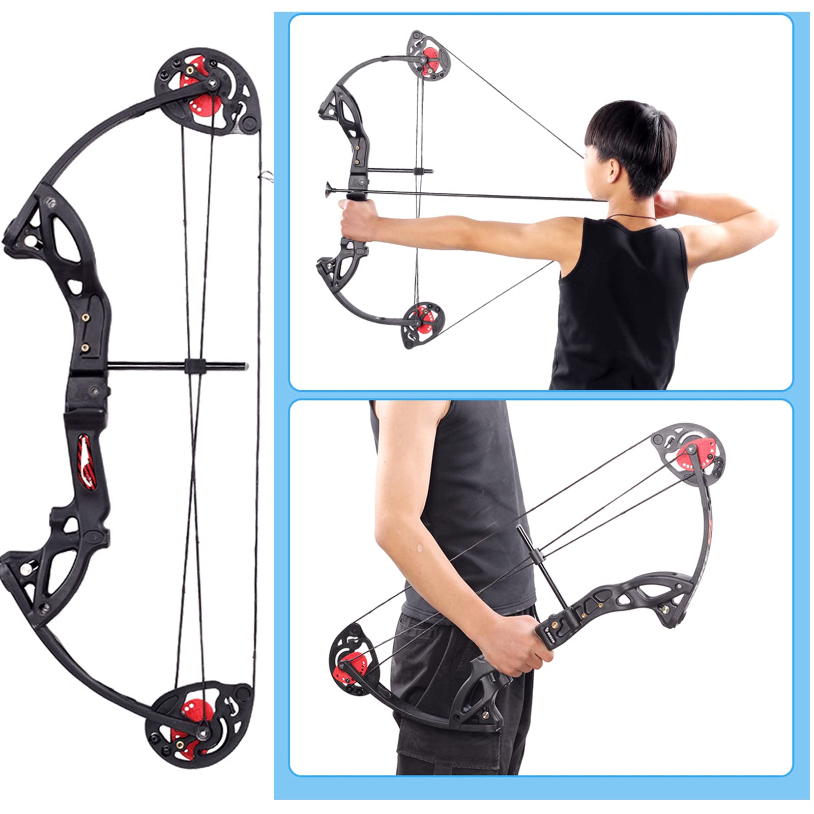 Compound Bow Archery for Youth and Beginner, Right/Left Handed,19"-28 ...