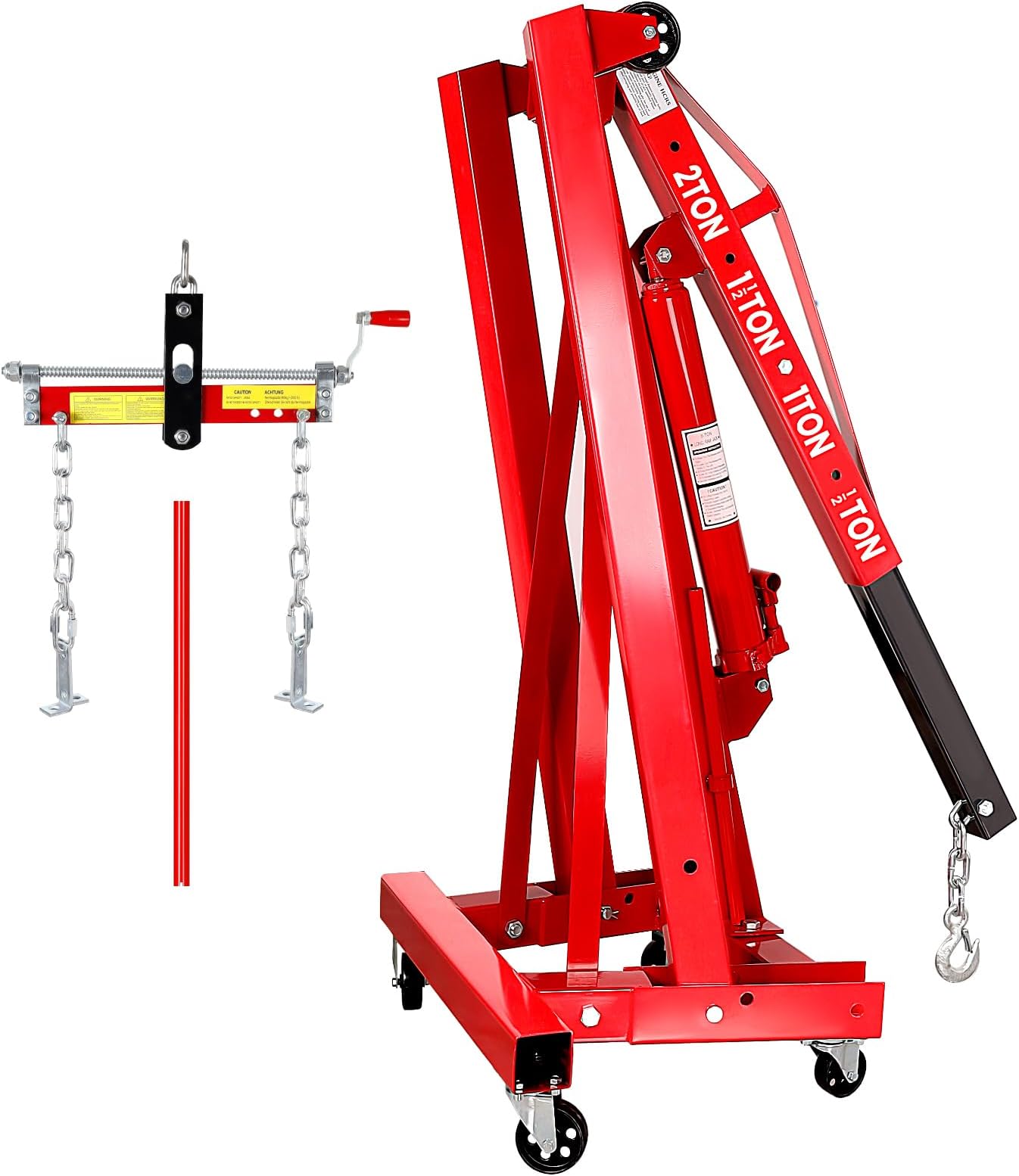 Amazon.com: esafio 2-Ton Collapsible Hydraulic Engine Hoist with ...