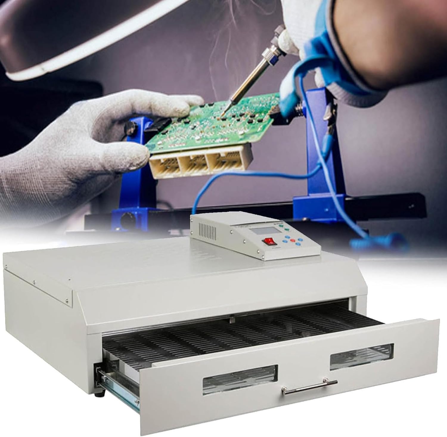Amazon.com: Reflow Oven Reflow Soldering Machine Professional Automatic ...