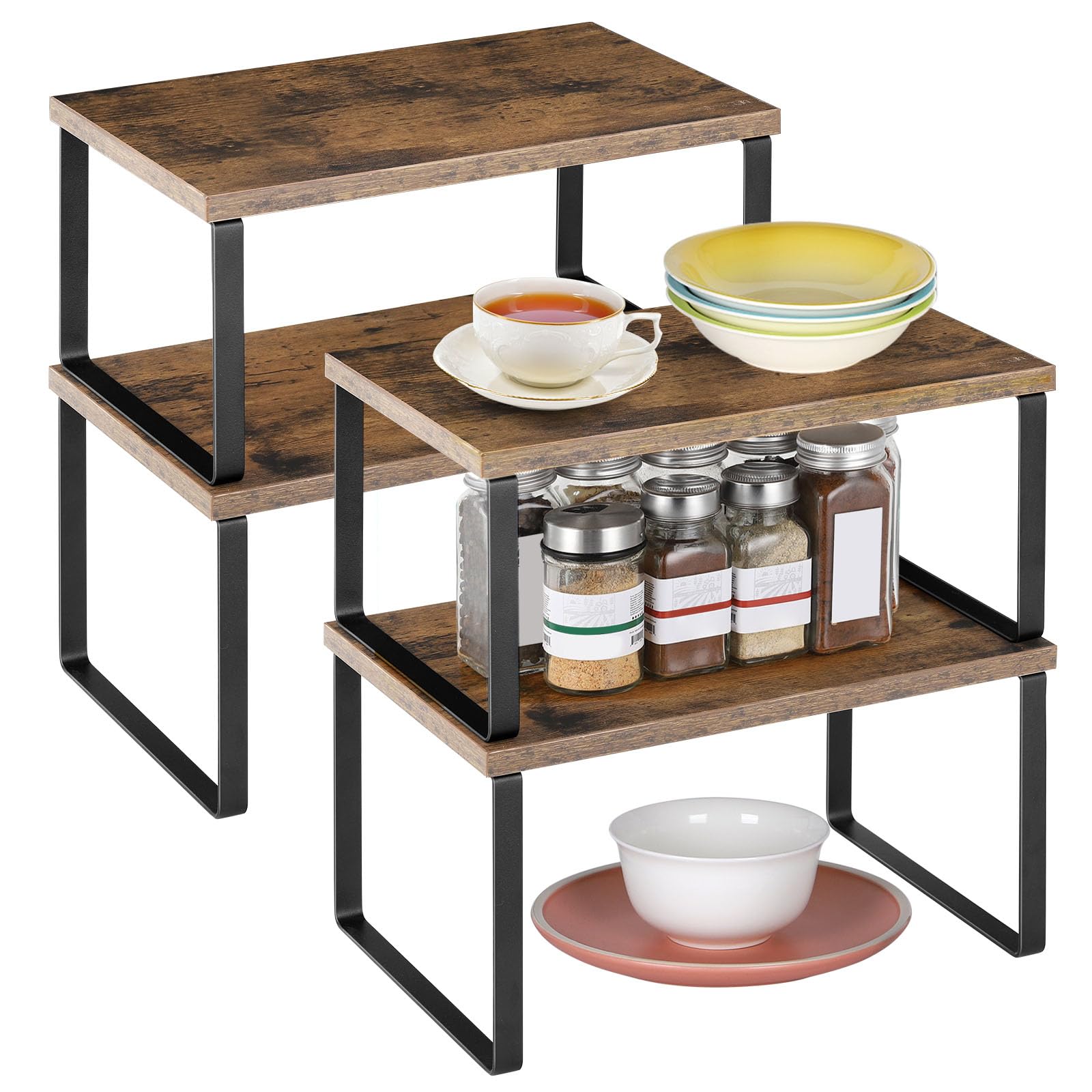 Snapklik.com : ETELI Kitchen Counter Cabinet Shelf Organizer Expandable ...