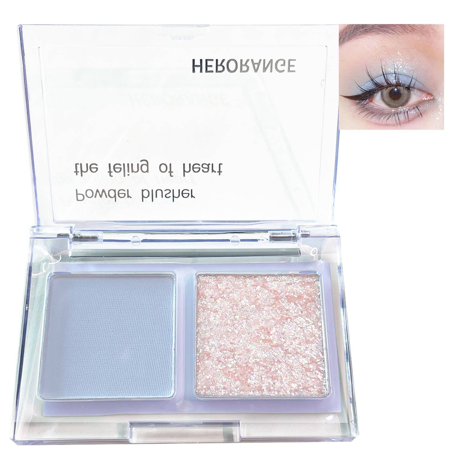 Blue Eyeshadow Palette, Glitter Eyeshadow Palettes Navy Blue Waterproof ...