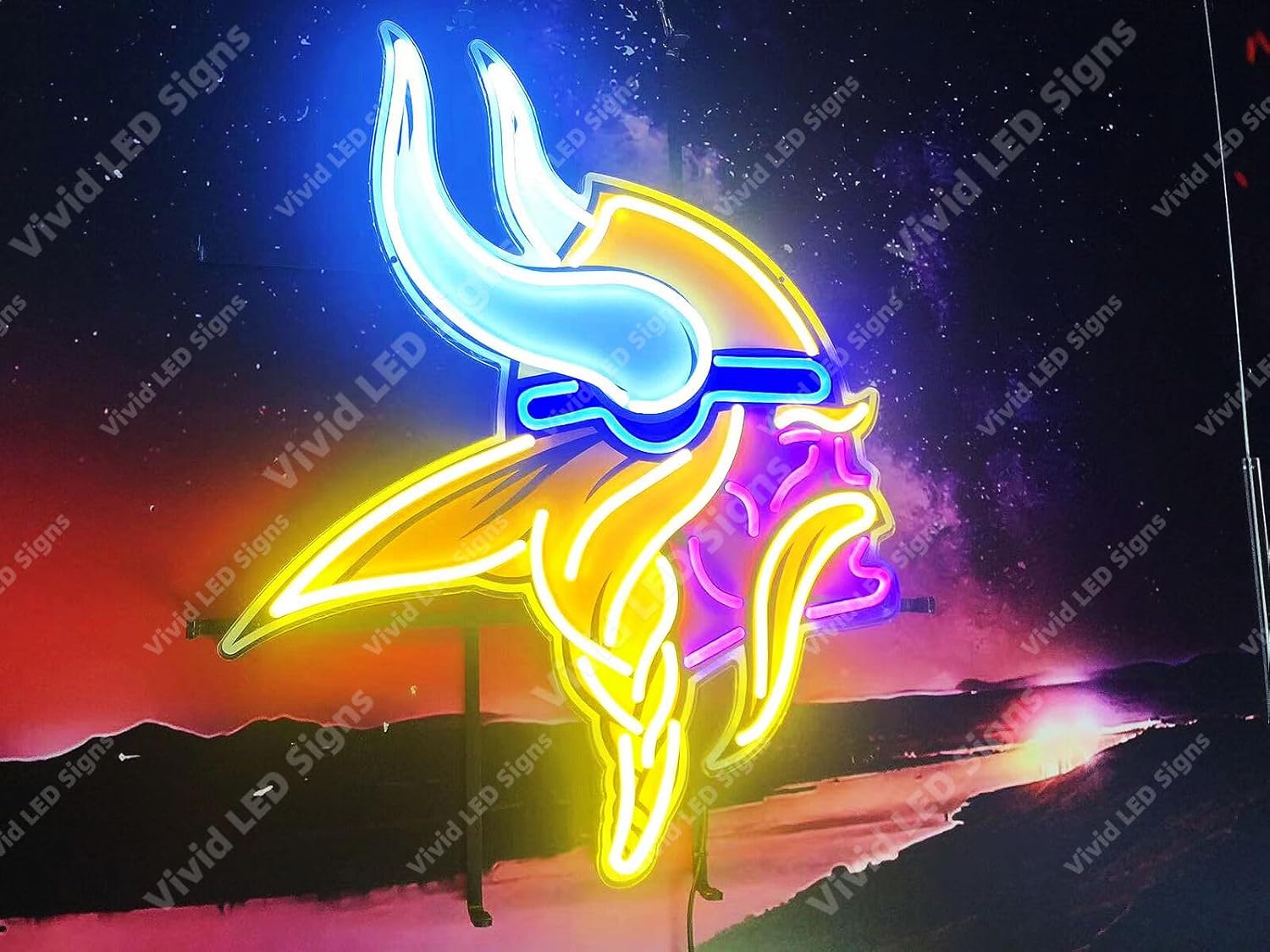 Queen Sense 24"x20" For Minnesotas Sports League Viking LED Sign Light ...