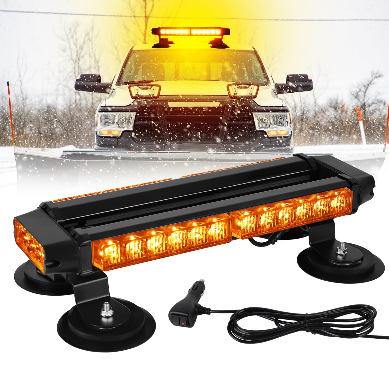 Amazon.com: Afurkuot Magnetic Amber Strobe Lights Beacon Light for ...