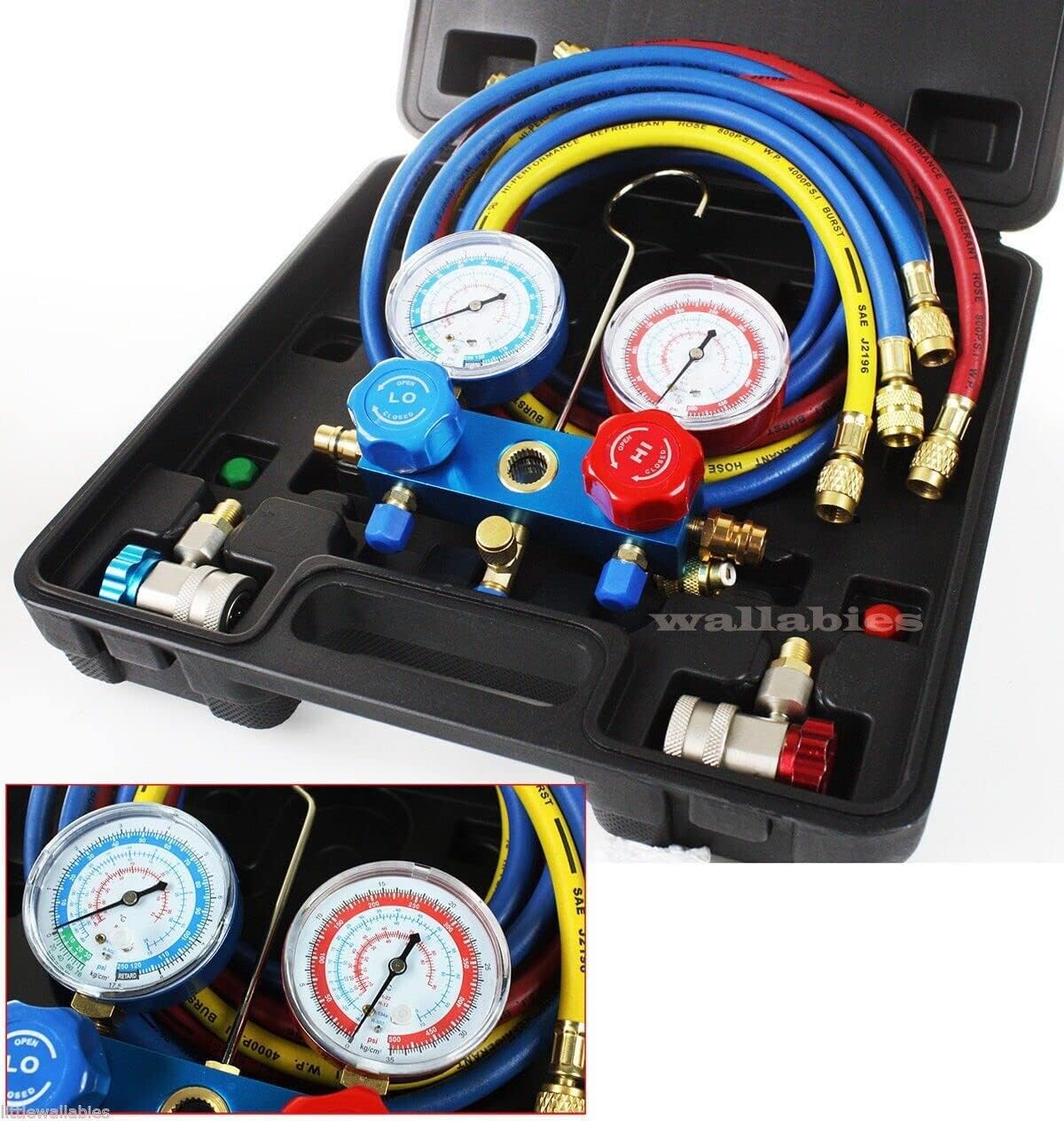 Amazon.com: ARC-POWER R134A HVAC A/C Refrigeration Kit AC Manifold ...