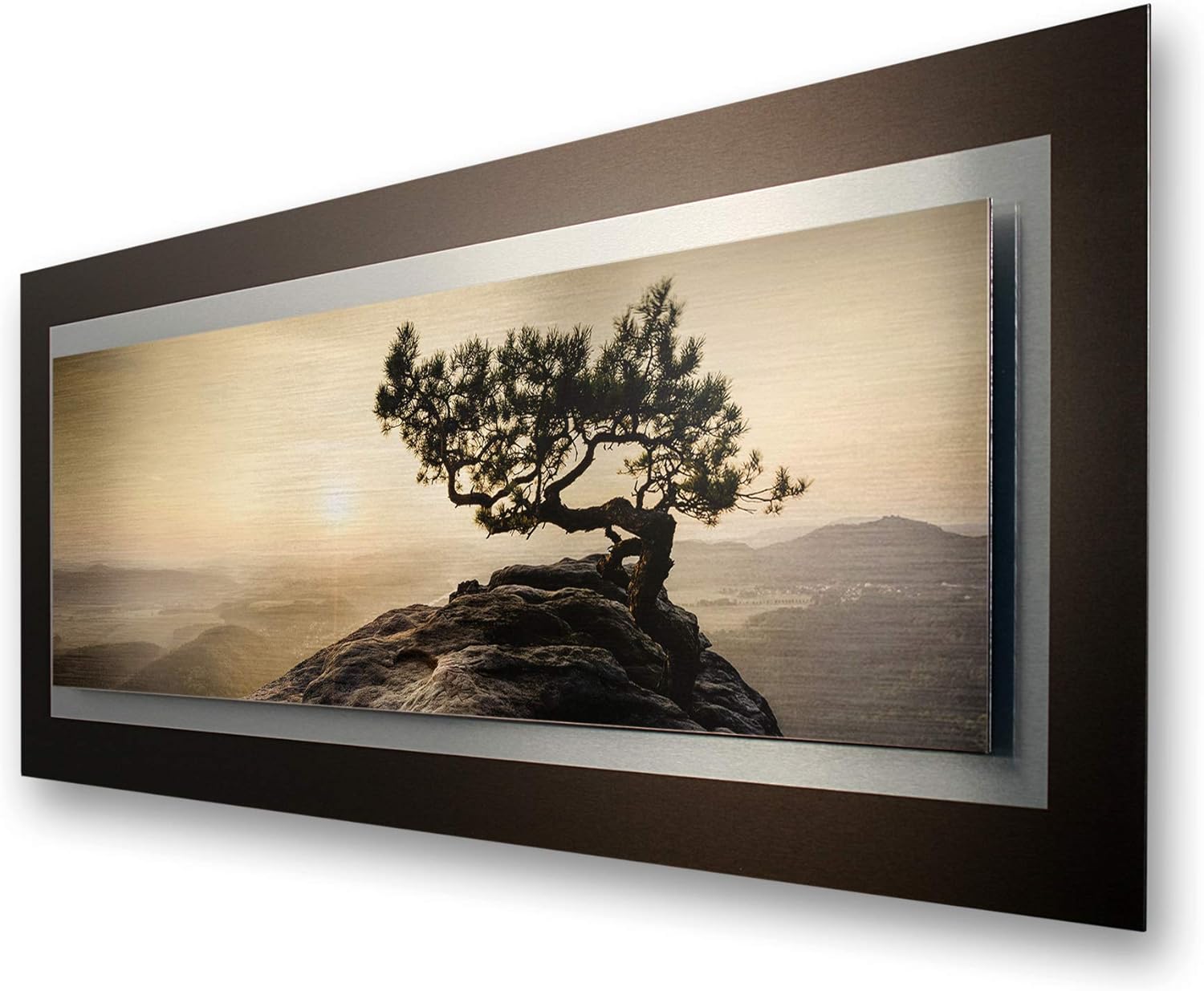 Kreative Feder 3D Metallic-Wandbild aus gebürstetem Alu-Verbund ...