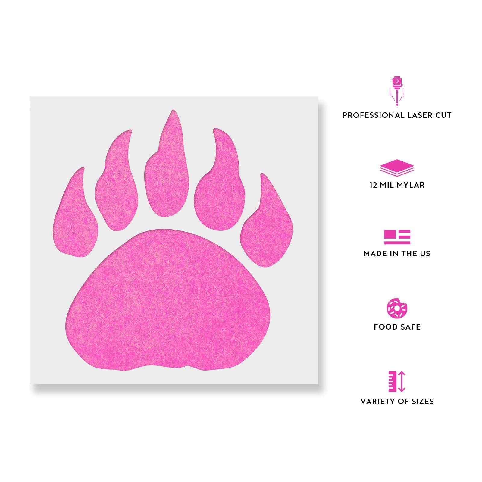 Plantilla De Pata De Oso Molde De Pata De Oso Etsy México