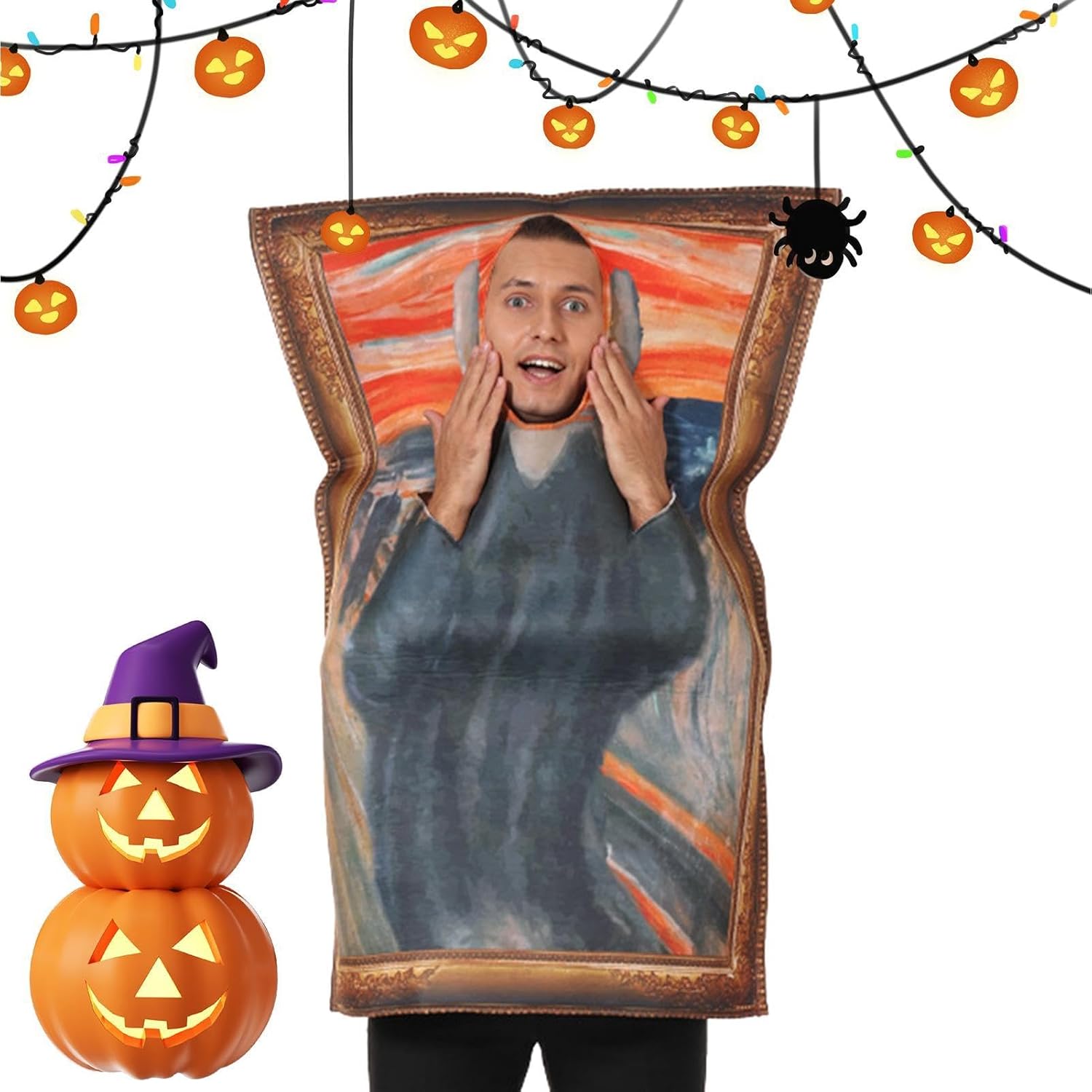 Amazon.com: Halloween Prank Costumes, Wearable Famous Painting Clothes ...