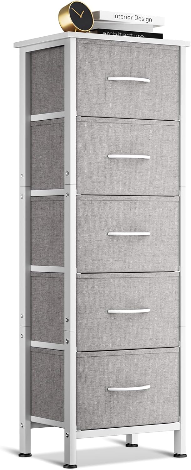 Coleshome Tall Chest of Drawers Bedroom, Small and Narrow Drawers with ...