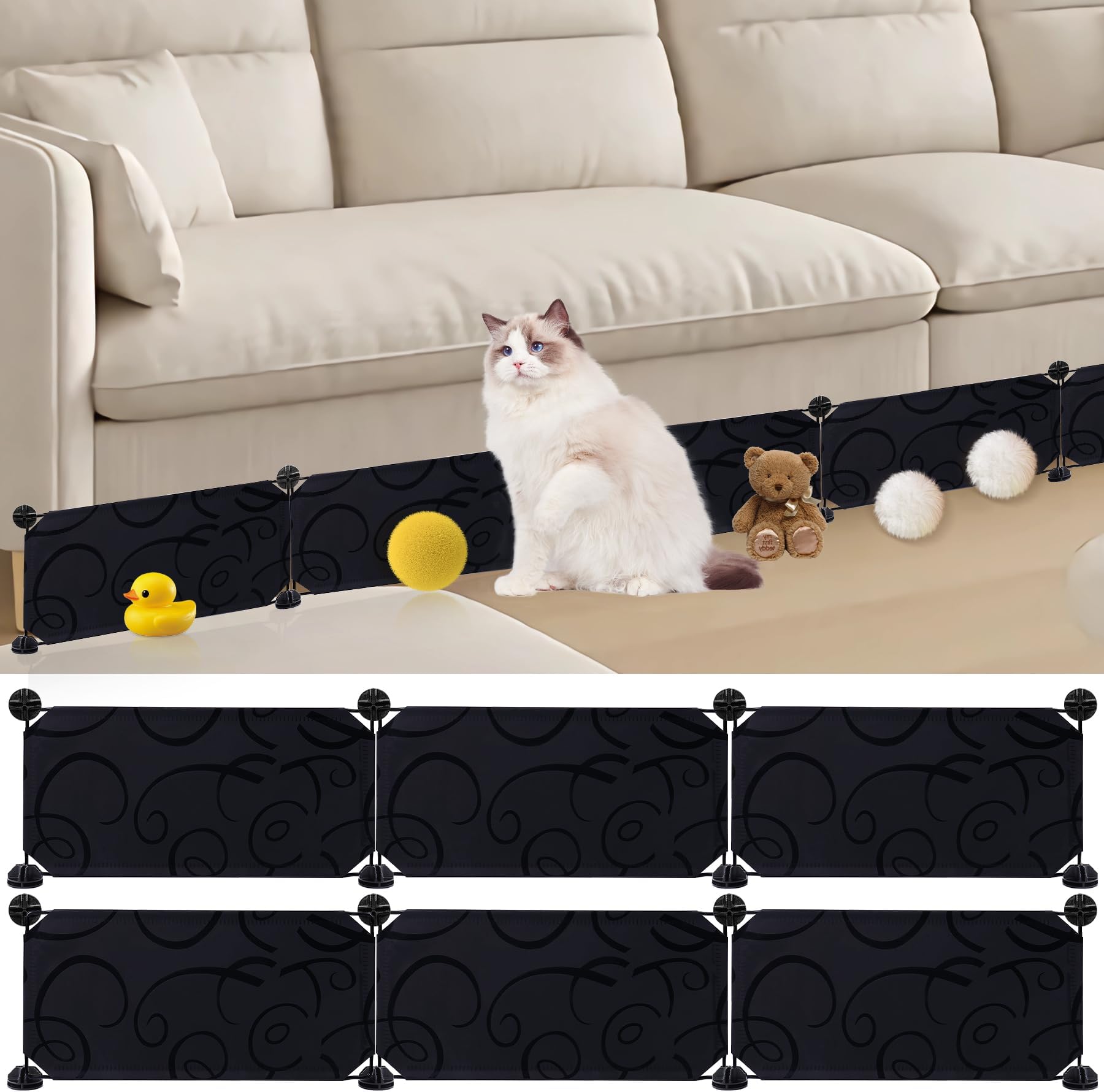 Amazon.com : Under Couch Bed Blocker for Pets, 6 pcs Toy Blockers for ...