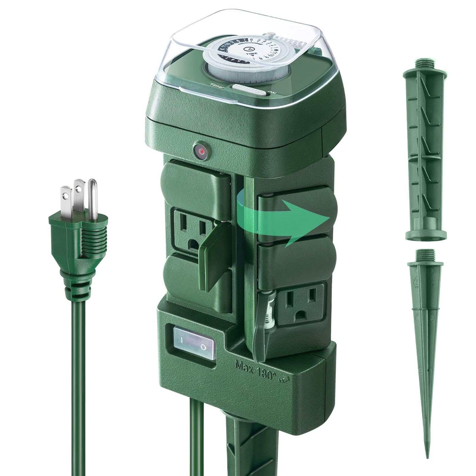 Amazon.com: Outdoor Stake Timer Waterproof, 24 Hour Mechanical Power ...