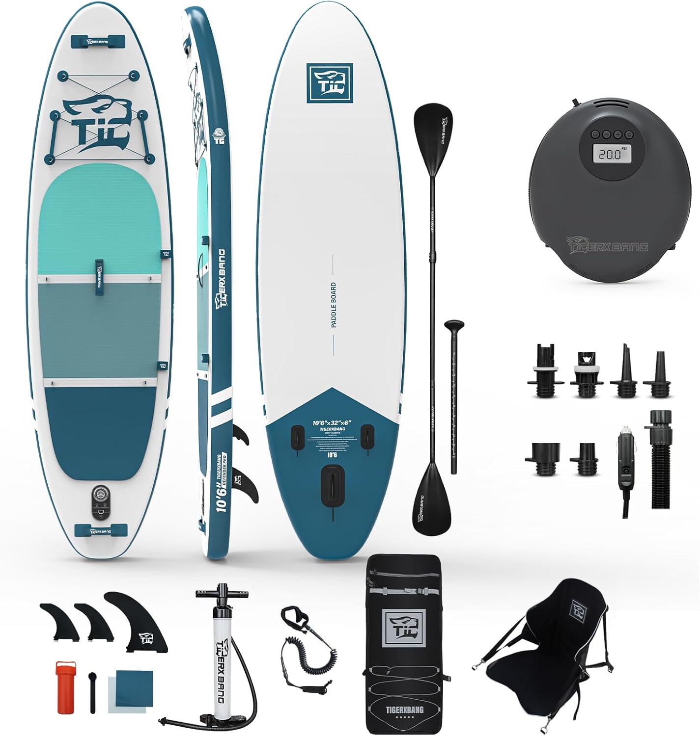 Amazon.com : TIGERXBANG Stand Up Paddle Boards 10'6" x 32" x 6" with ...