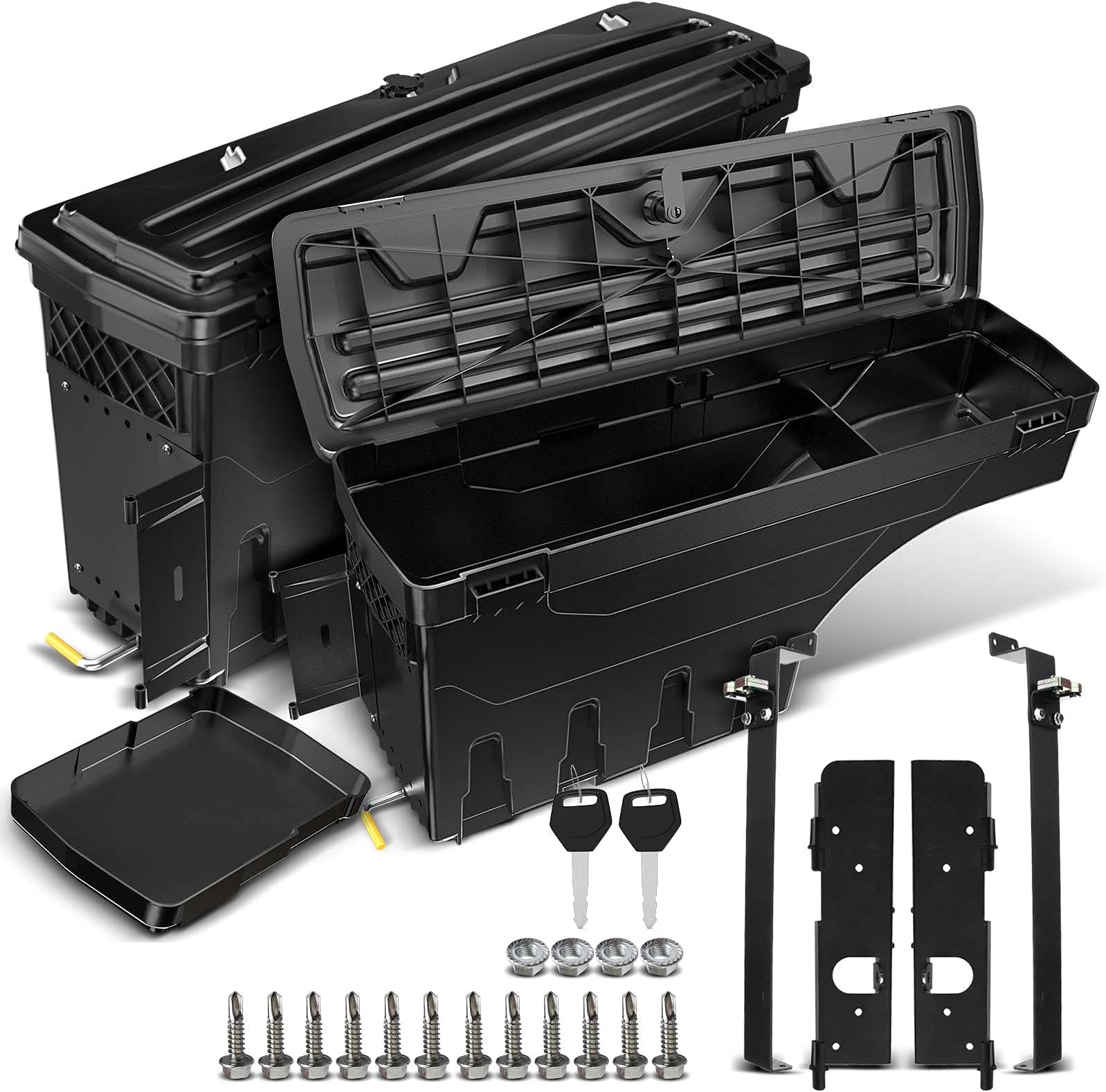 A-Premium Lockable Truck Bed Storage Box Case Tool Box Compatible with ...