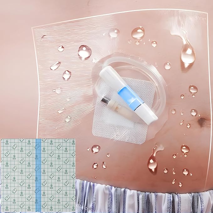 Amazon.com: 6" x 6" Shower Shields [Pack of 50], PICC Line Shower Cover ...