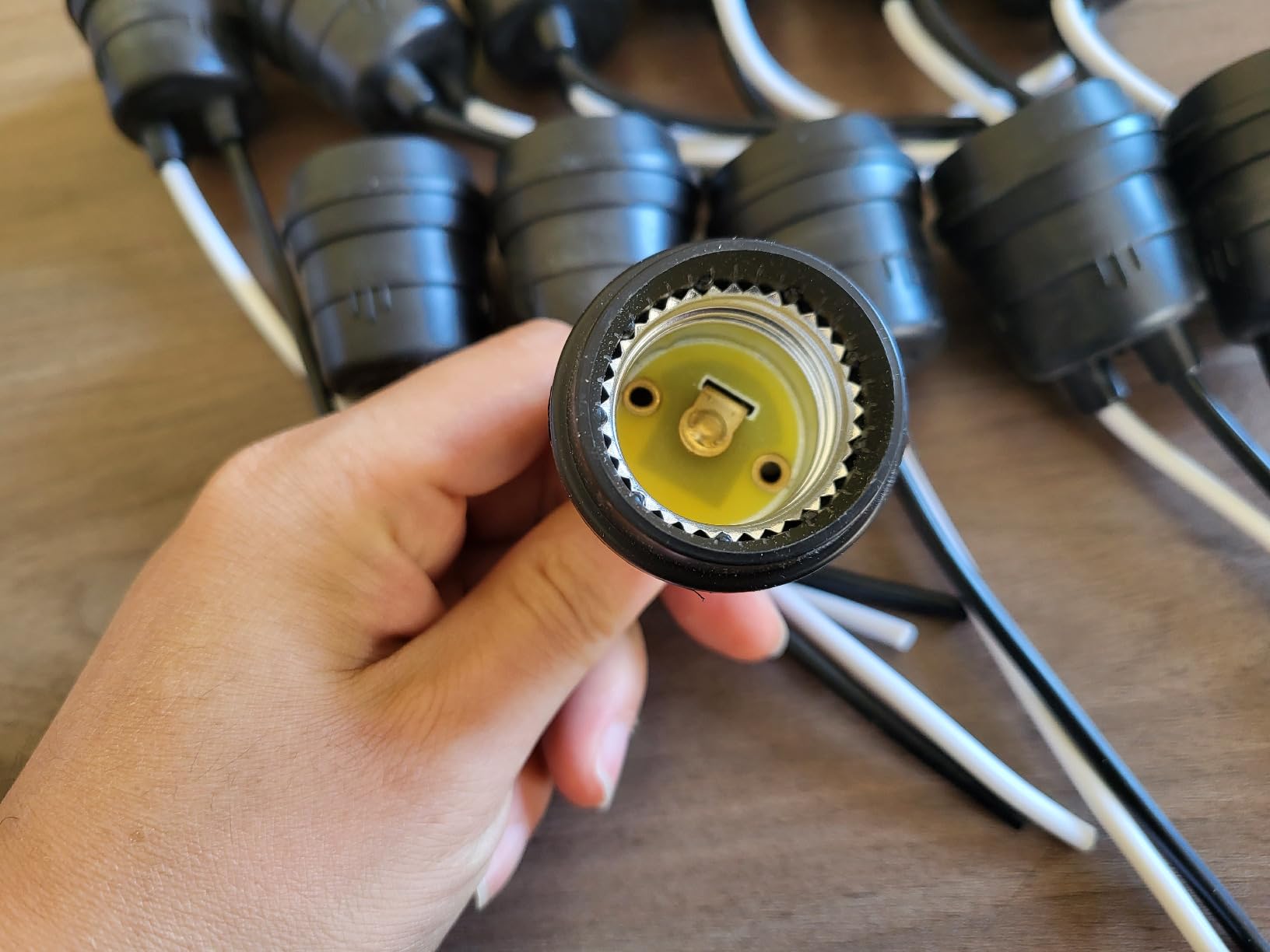 12 Pcs Light Bulb Socket E26 Lamp Socket Black Pigtail Lamp Holder ...