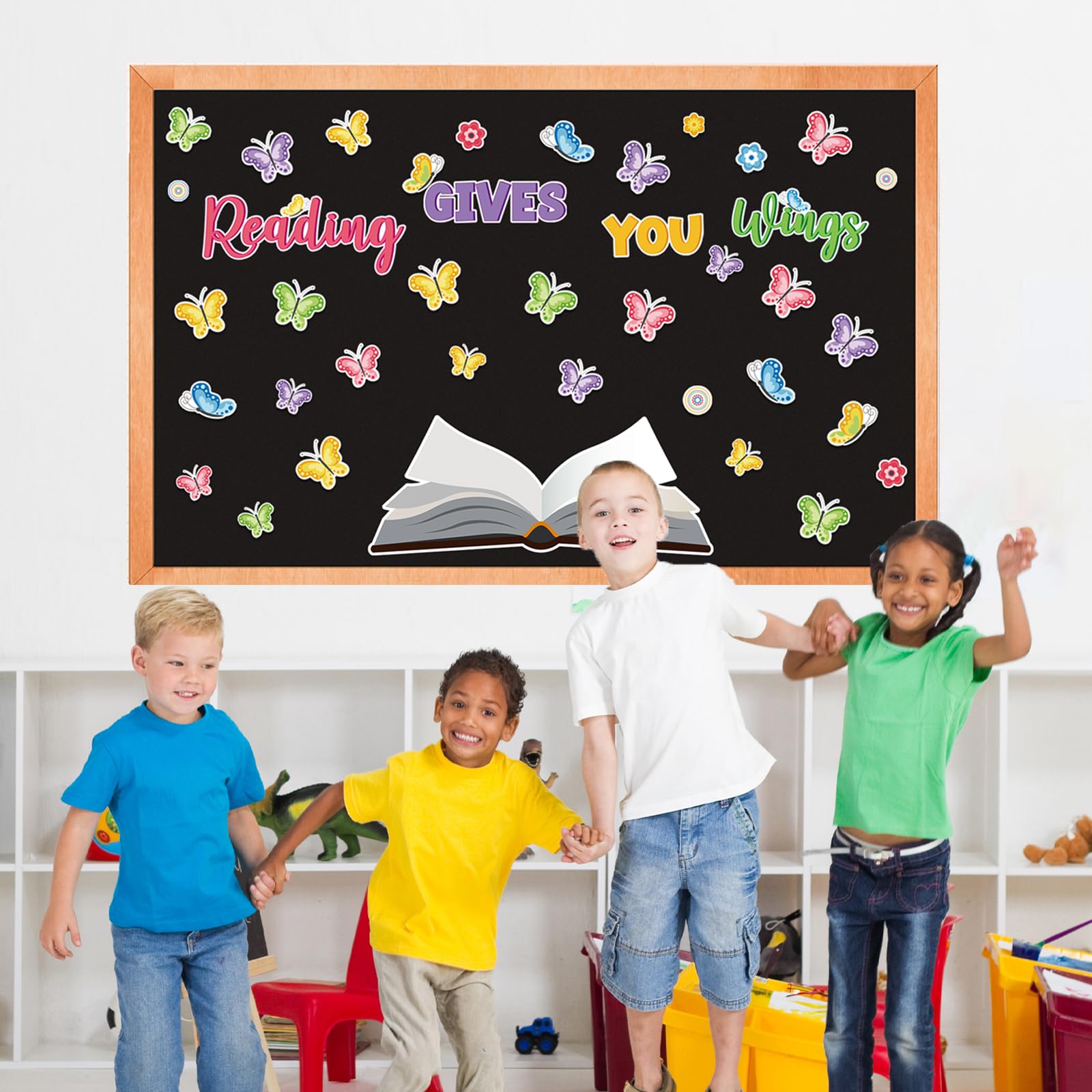 Library Decor Pasimy 61-Piece Reading Bulletin Board Set – Vintage ...
