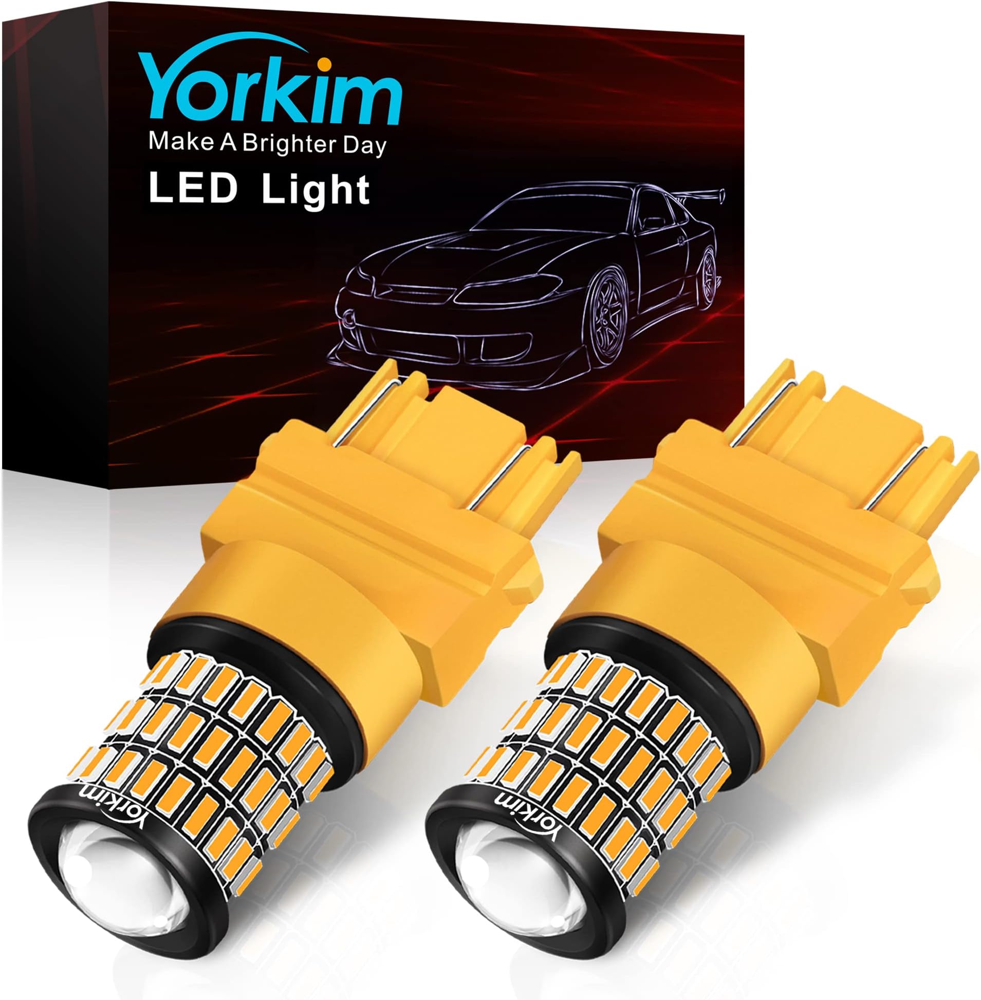 Amazon.com: Yorkim 3157 LED Bulb Amber 3157 LED turn signal bulb 3157 ...