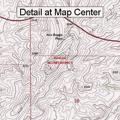 Amazon.com : USGS Topographic Quadrangle Map - Roscoe, Montana (Folded ...