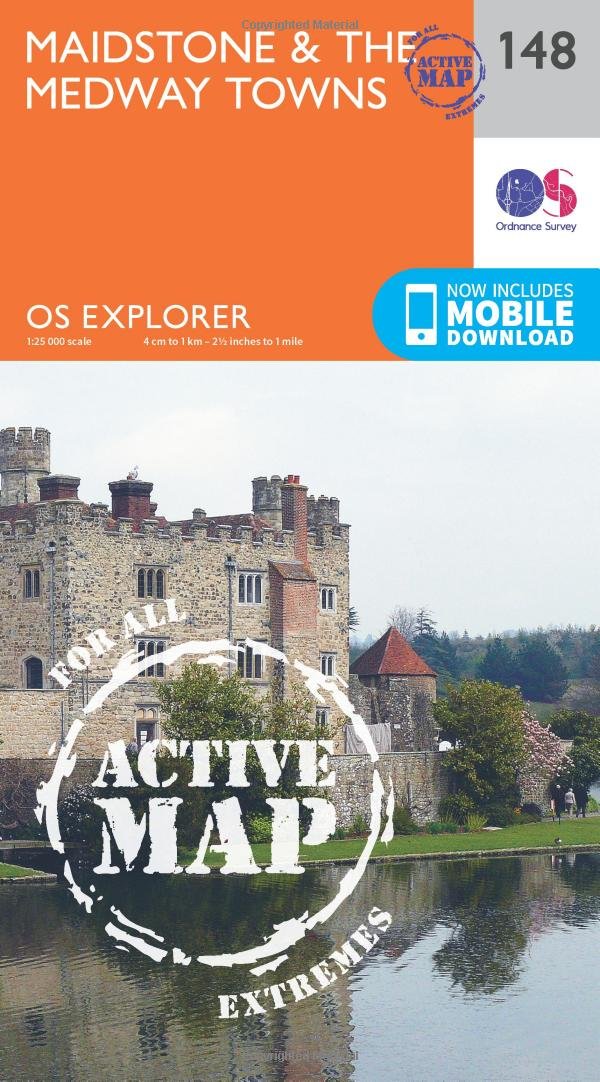 Maidstone & the Medway Towns Map | Weatherproof | Kent Downs | Ordnance ...