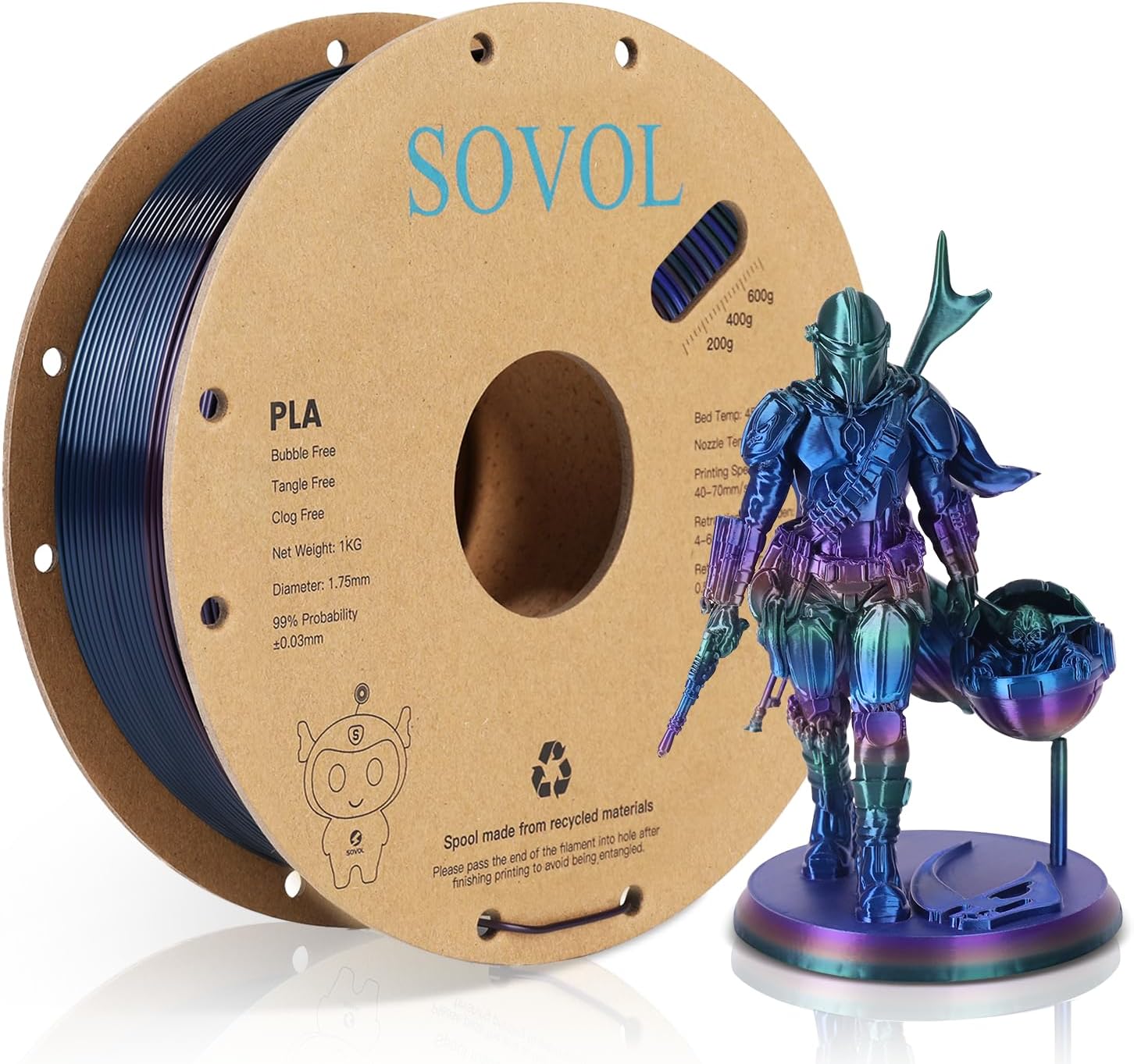 Amazon.com: Sovol 3D Printer Silk Shiny Multicolored Fast Change ...