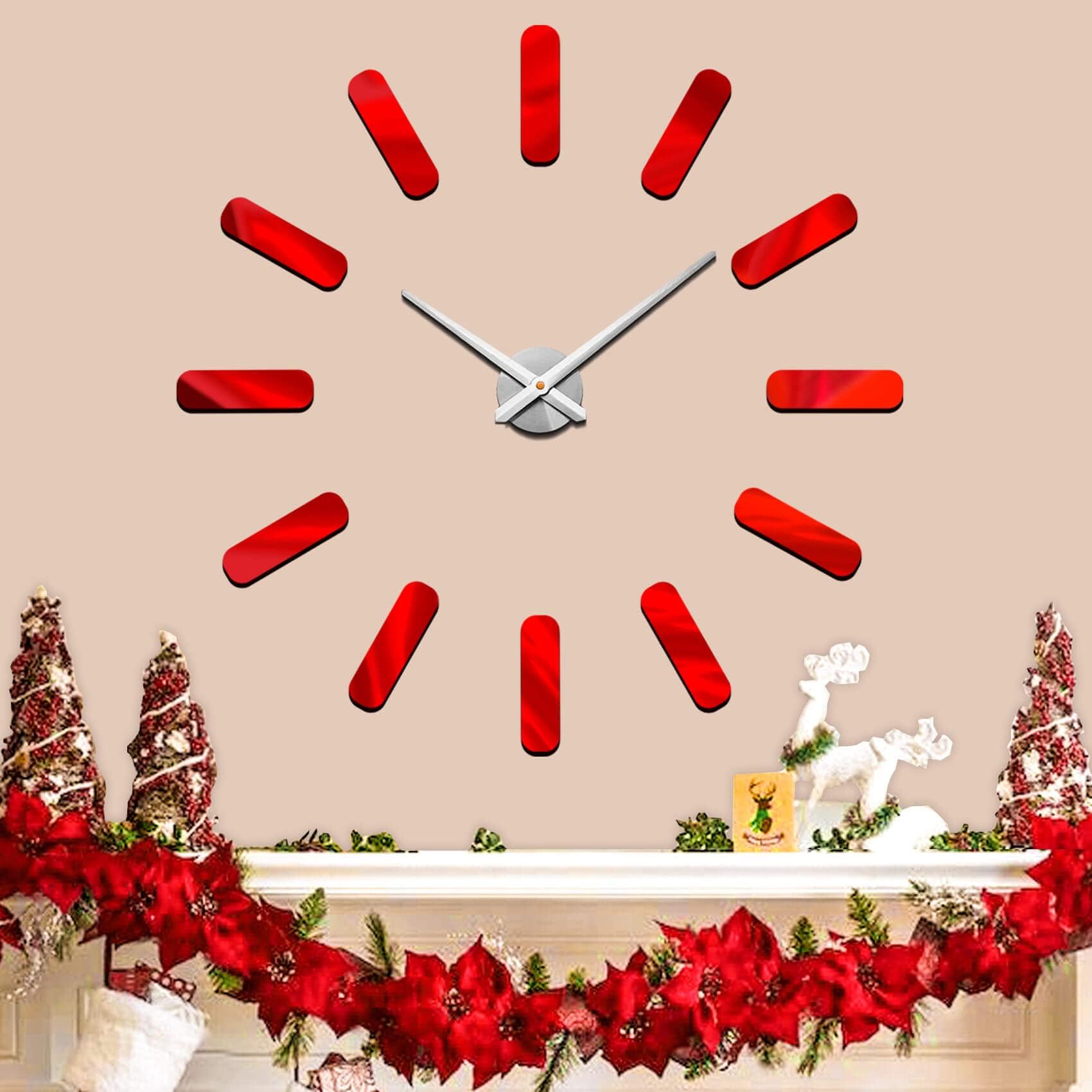 Amazon.com: FASHION in THE CITY New 3D DIY Mirror Surface Wall Clocks ...