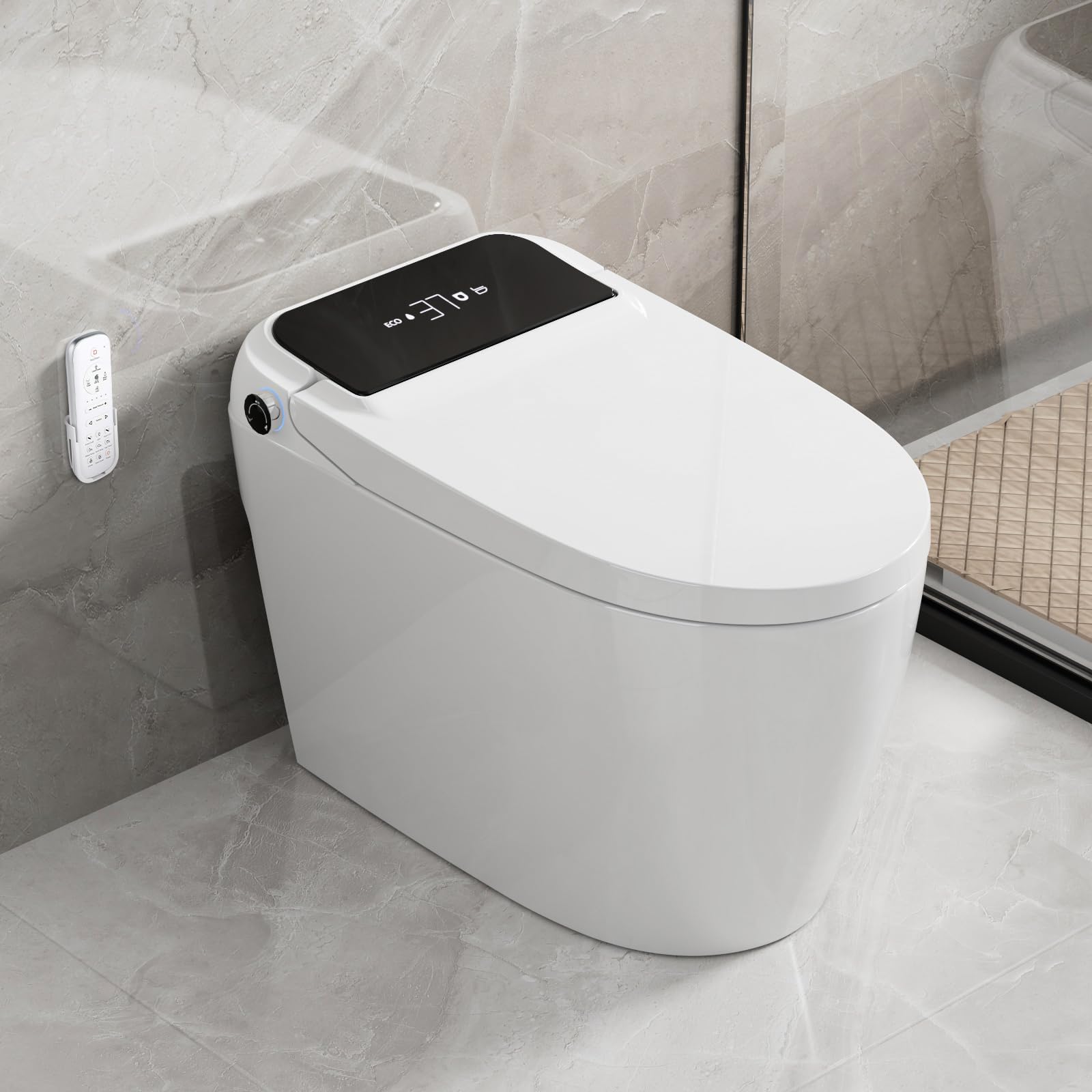 ELLAI Smart Toilet with Bidet Built In, Bidet Toilet with Remote ...