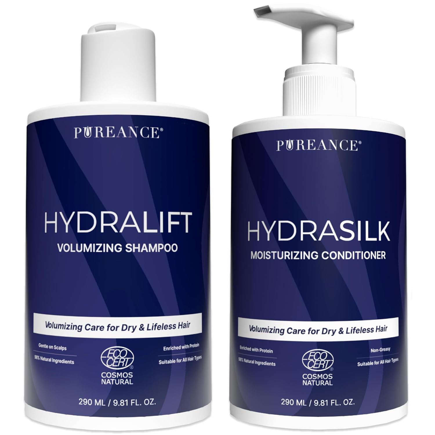 Amazon.com : PUREANCE Hydralift Volumizing Shampoo & Hydrasilk ...