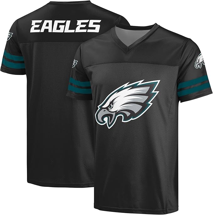 NFL MEN’S OFFICIALLY LICENSED PHILADELPHIA EAGLES JERSEY – Black ...