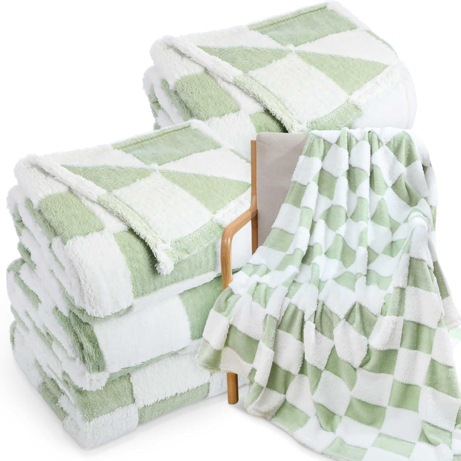 Amazon.com: Buryeah 6 Pcs Checkered Throw Blankets Bulk, Checkerboard ...