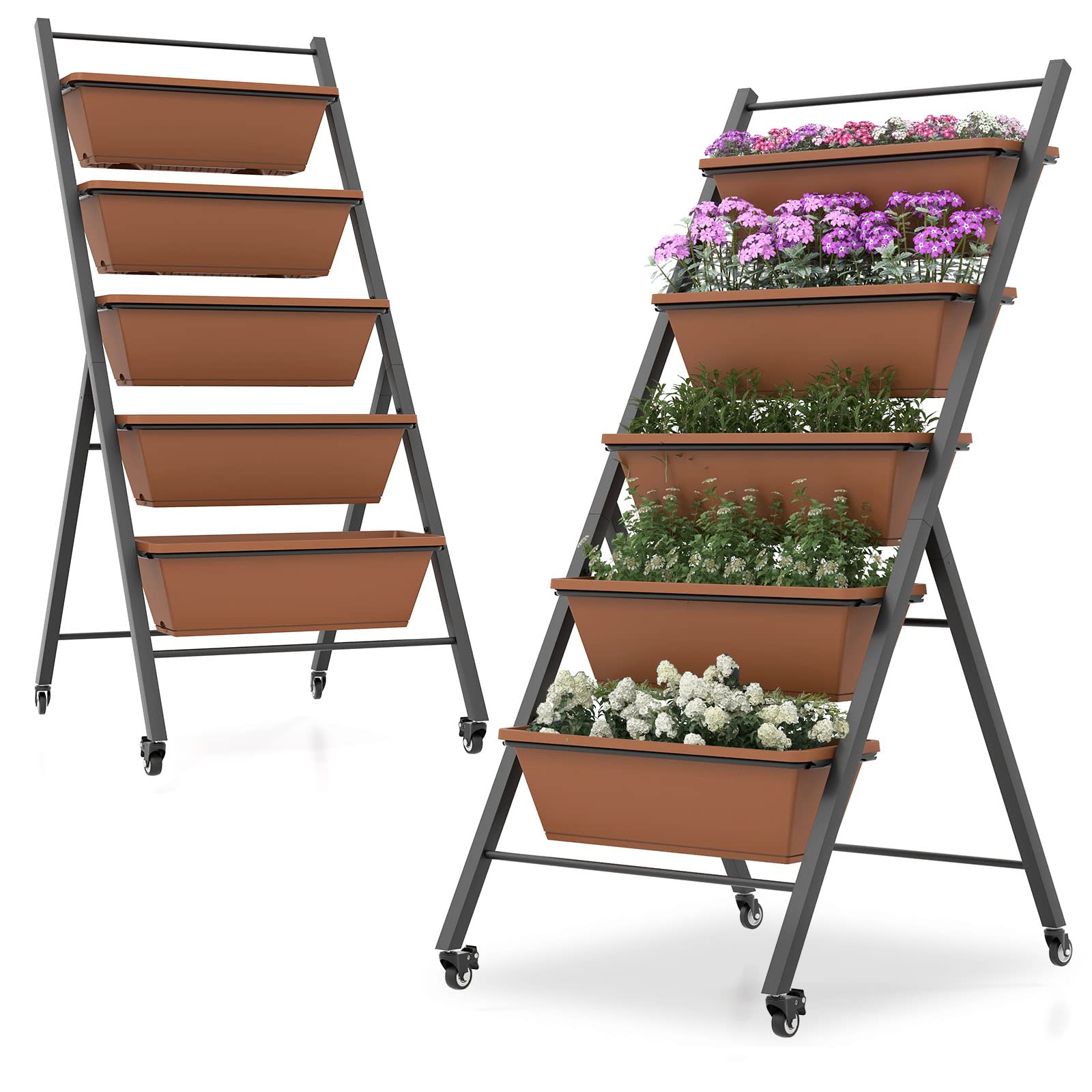 Amazon.com: S AFSTAR 5-Tier Vertical Garden Planter, Raised Garden Bed ...