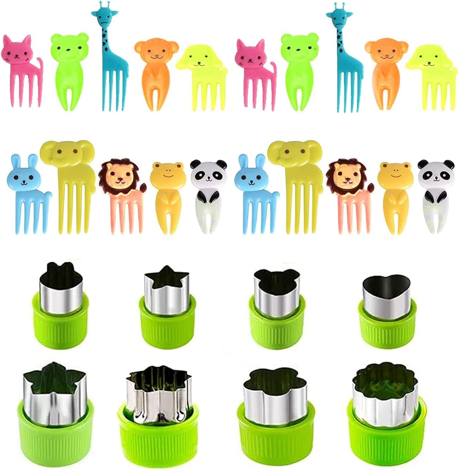 Amazon.com: 8 PCS Vegetable Cutter Shapes,20 PCS Animal Mini Cartoon ...