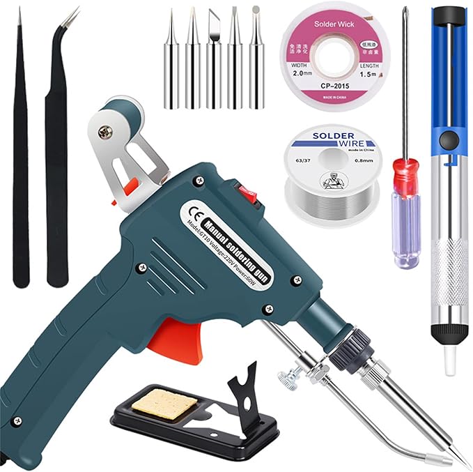 Amazon.com: Soldering Iron Kit, 60W Hand-held Automatic Soldering Gun with Solder Wire ...