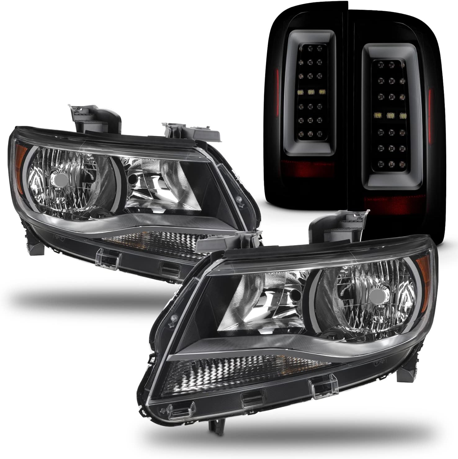 Buy AKKON - Fits 2015 2016 2017 Chevy Colorado [Halogen Type] Black ...