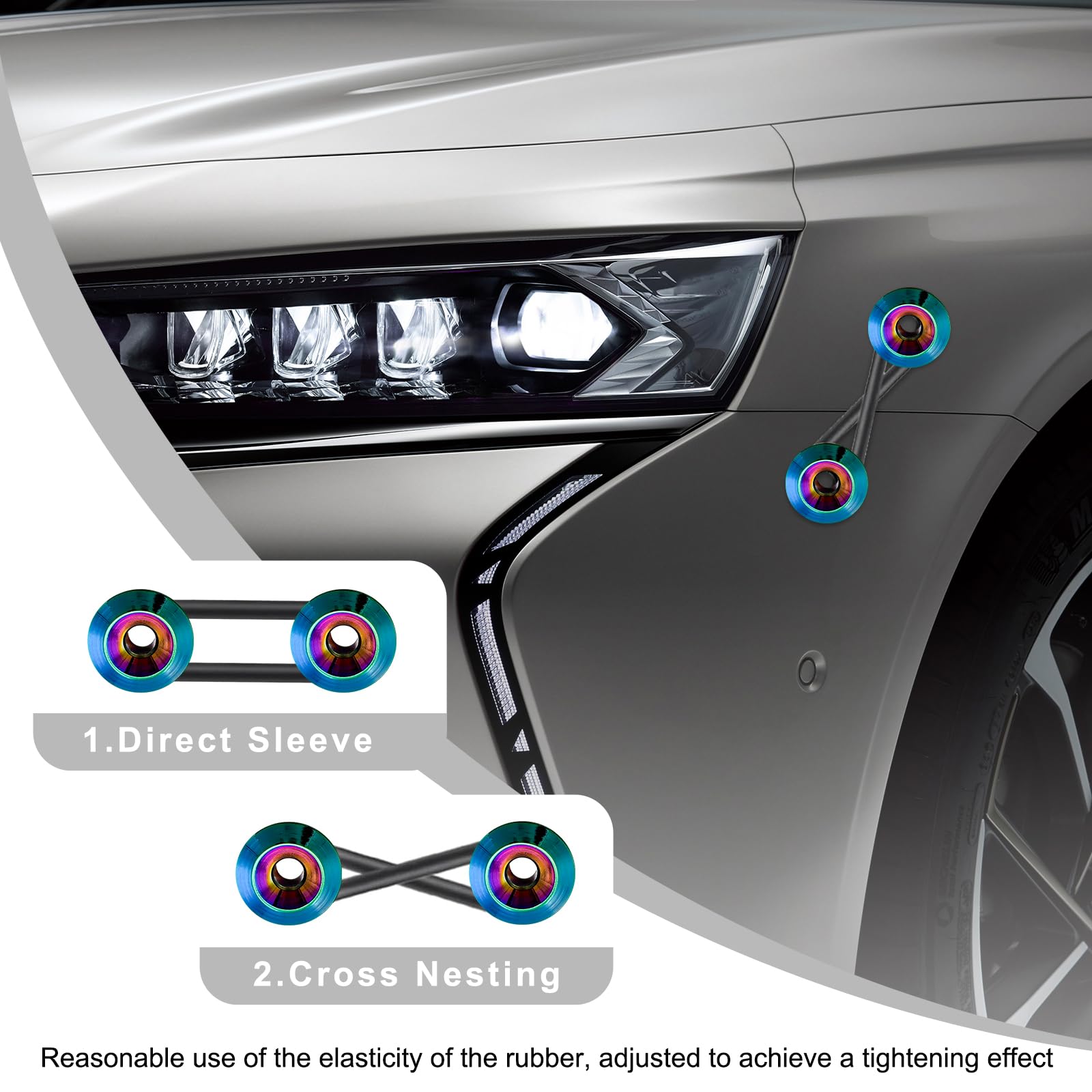 Snapklik.com : KVAEY Bumper Quick Release, JDM Front Rear Bumper Fasteners