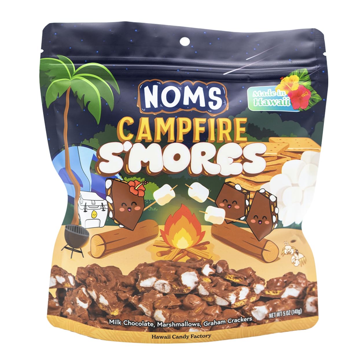 Amazon.com : Hawaii Candy Factory | Noms Campfire S'mores - Da Pouch ...