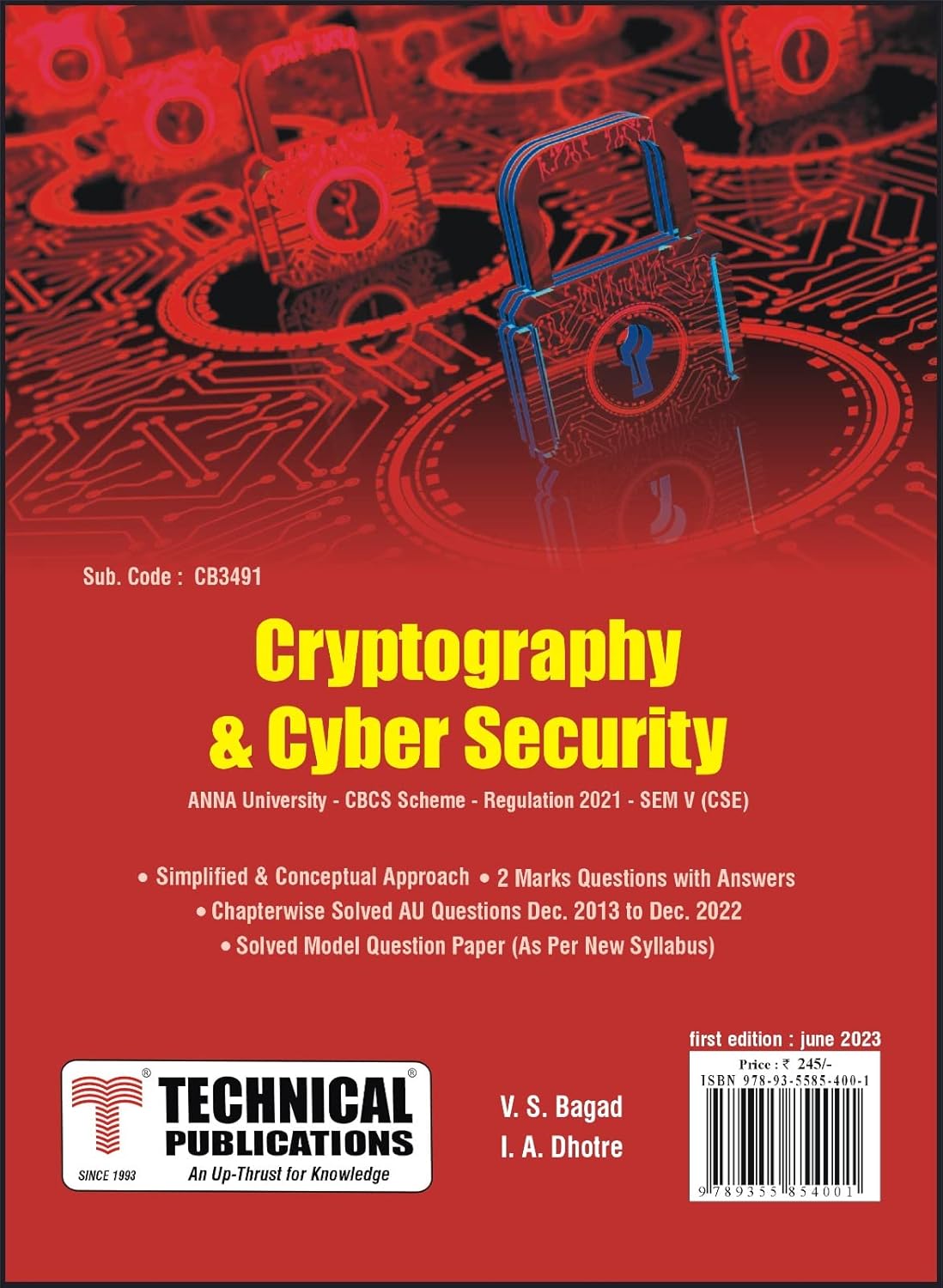 Cryptography and Cyber Security for BE Anna University R21CBCS (V - CSE - CB3491) : Amazon.in: Books