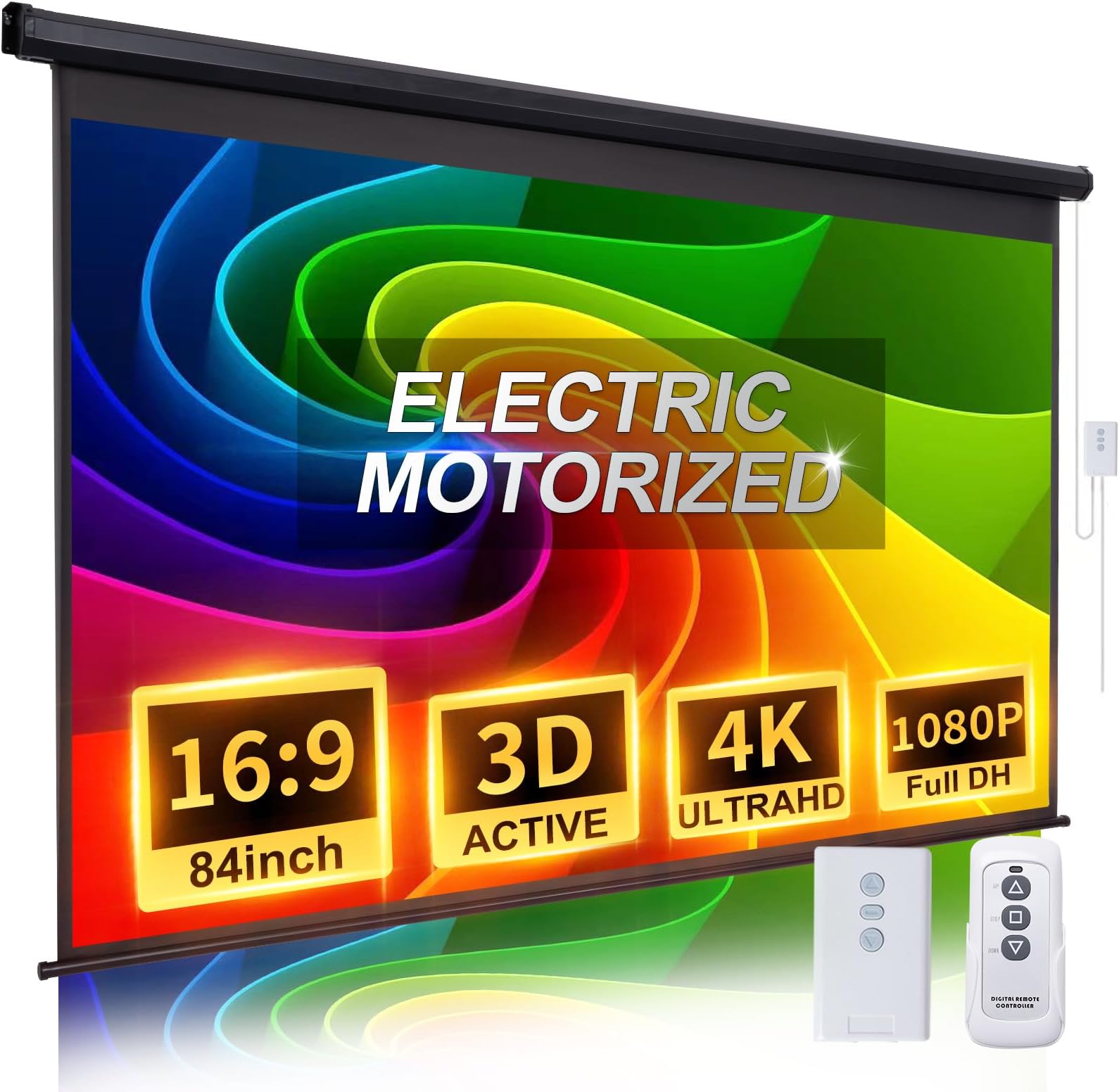 Amazon.com: Auto Motorized Projector Screen with Remote Control, 120 ...