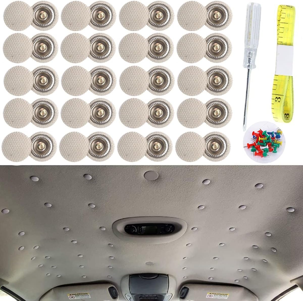 Amazon.com: XUESHA 40Pcs Car Roof Headliner Repair Rivets Repair Button ...