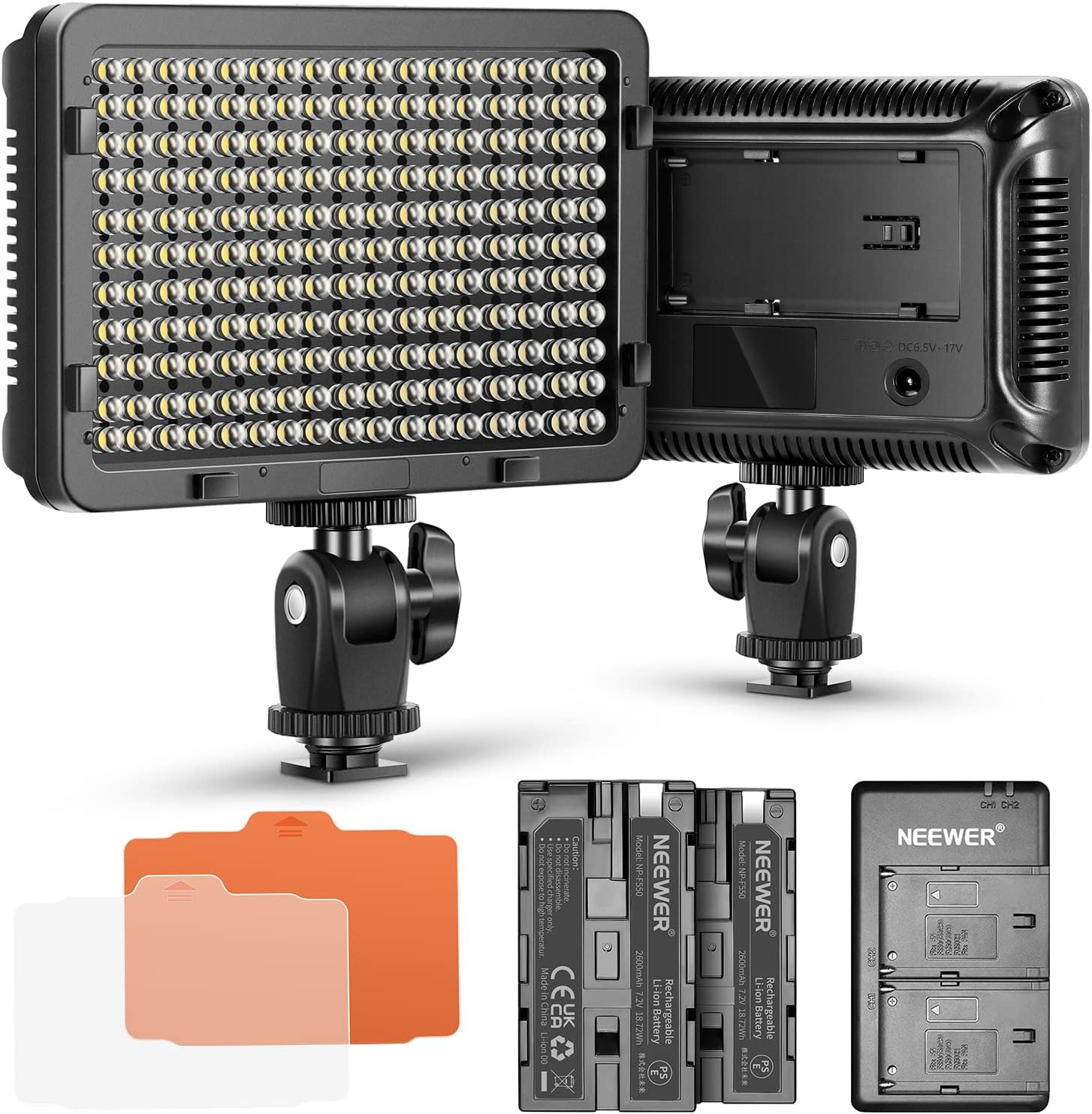 Amazon.com : Neewer Dimmable 176 LED Video Light on Camera LED Panel ...