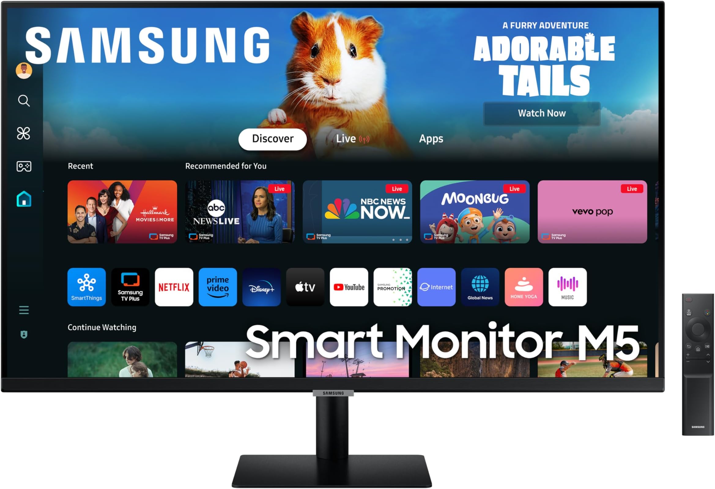 Samsung Smart Monitor M5 (S32DM502), Flat 32'', 1920x1080 (Full HD ...